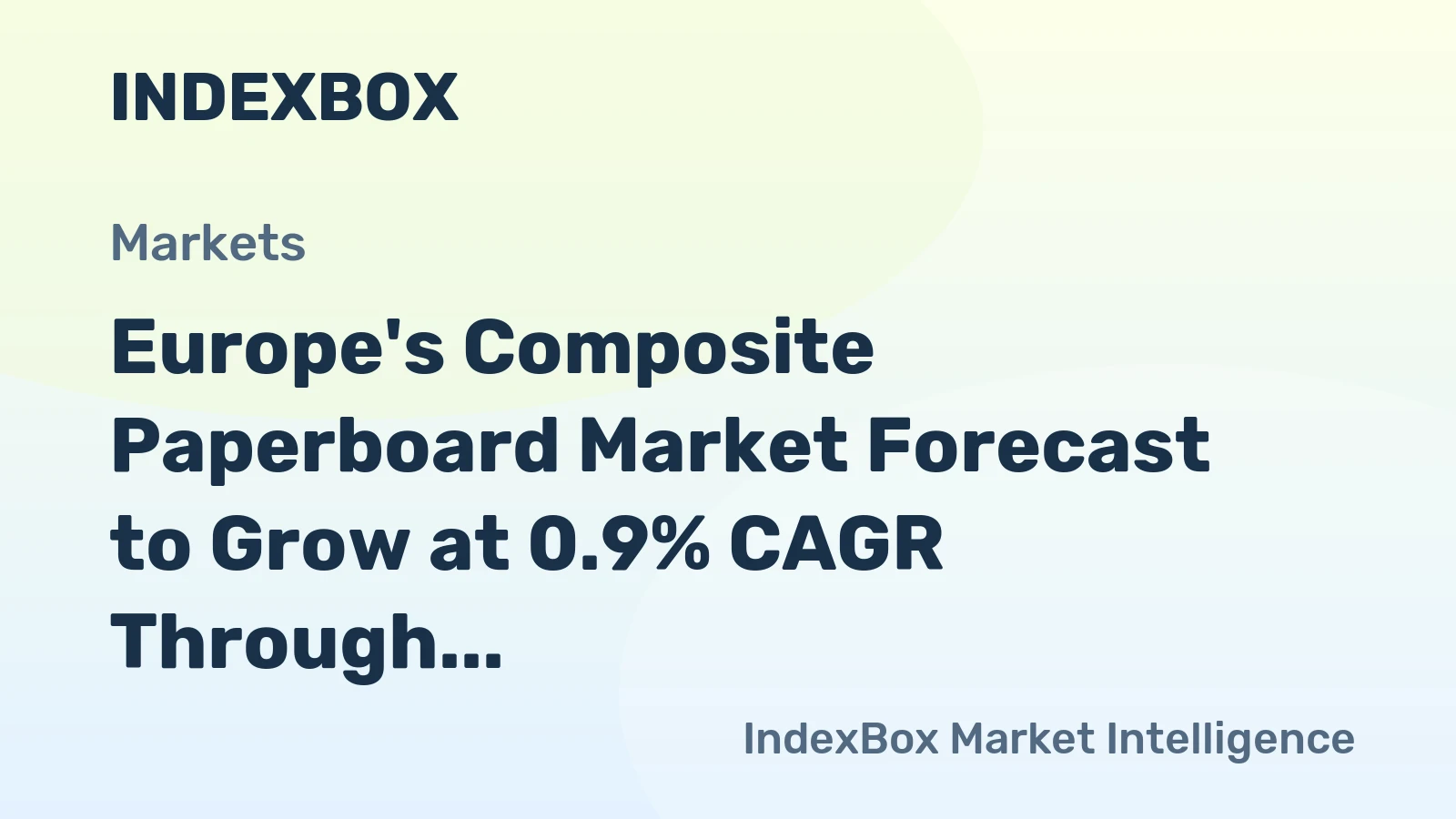 Europe's Composite Paperboard Market Forecast to Grow at 0.9% CAGR Through 2035