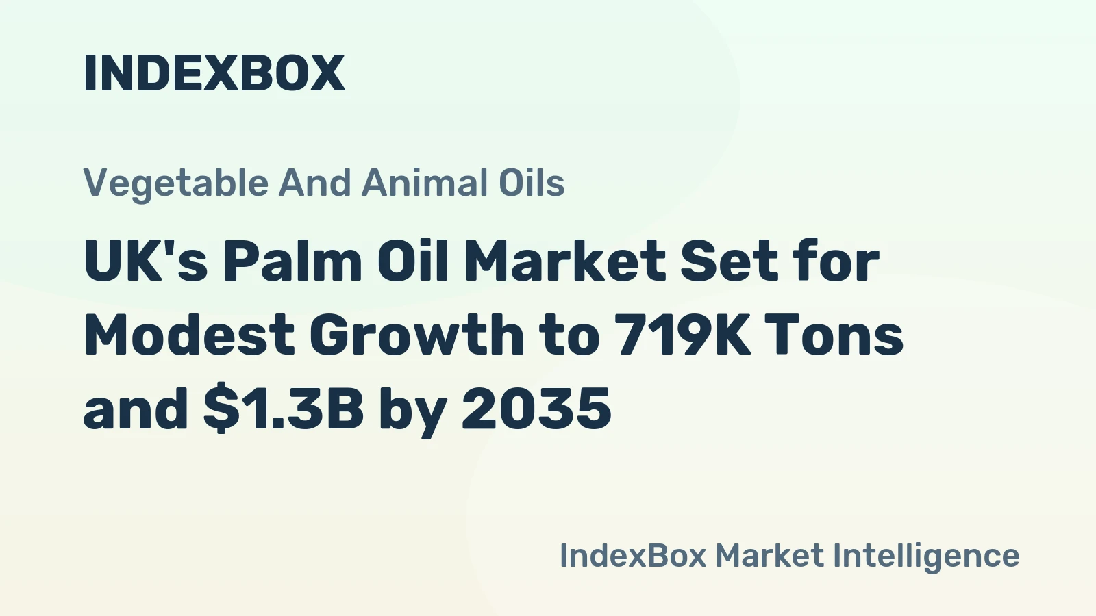 UK's Palm Oil Market Set for Modest Growth to 719K Tons and $1.3B by 2035