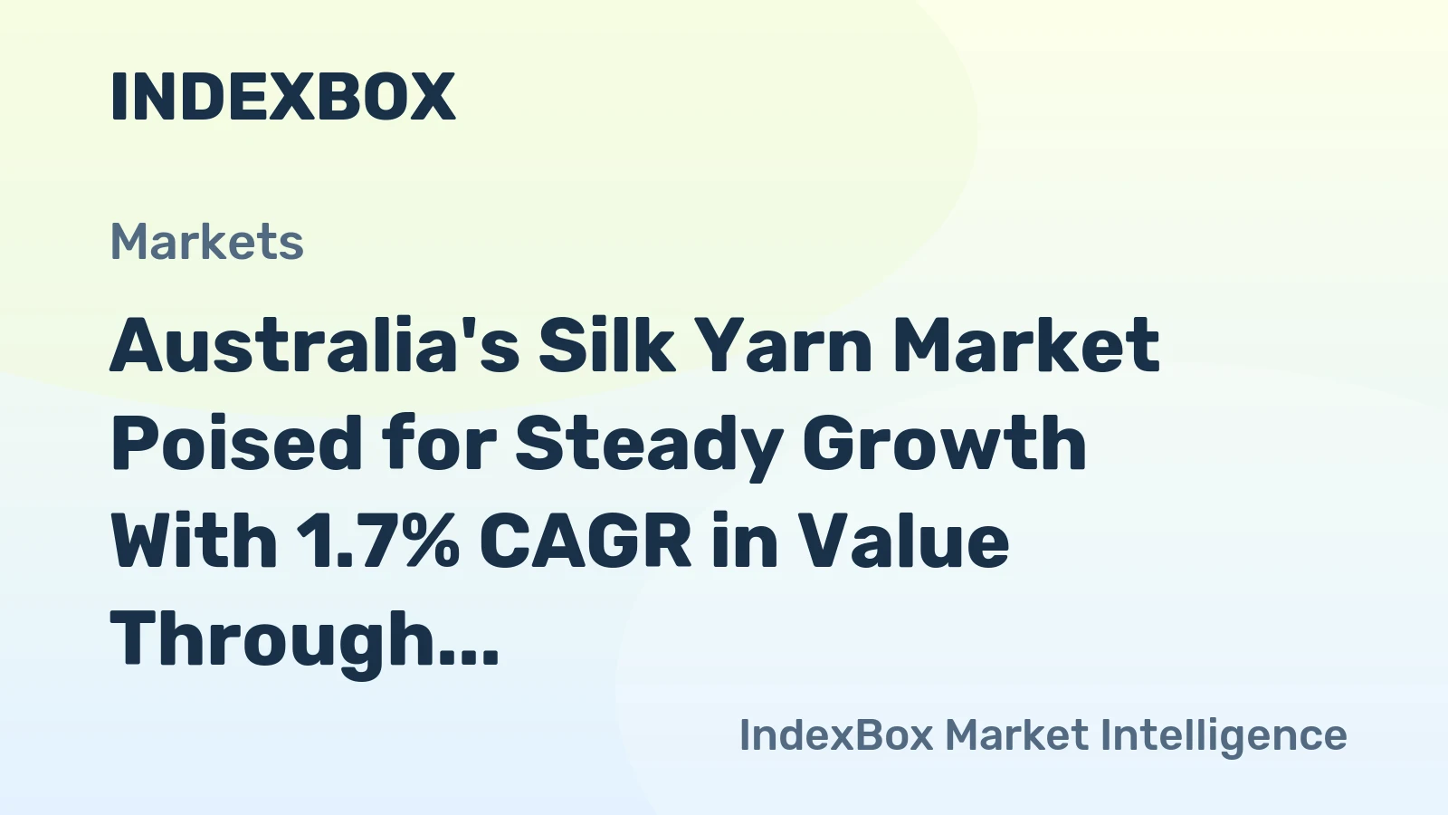 Australia's Silk Yarn Market Poised for Steady Growth With 1.7% CAGR in Value Through 2035