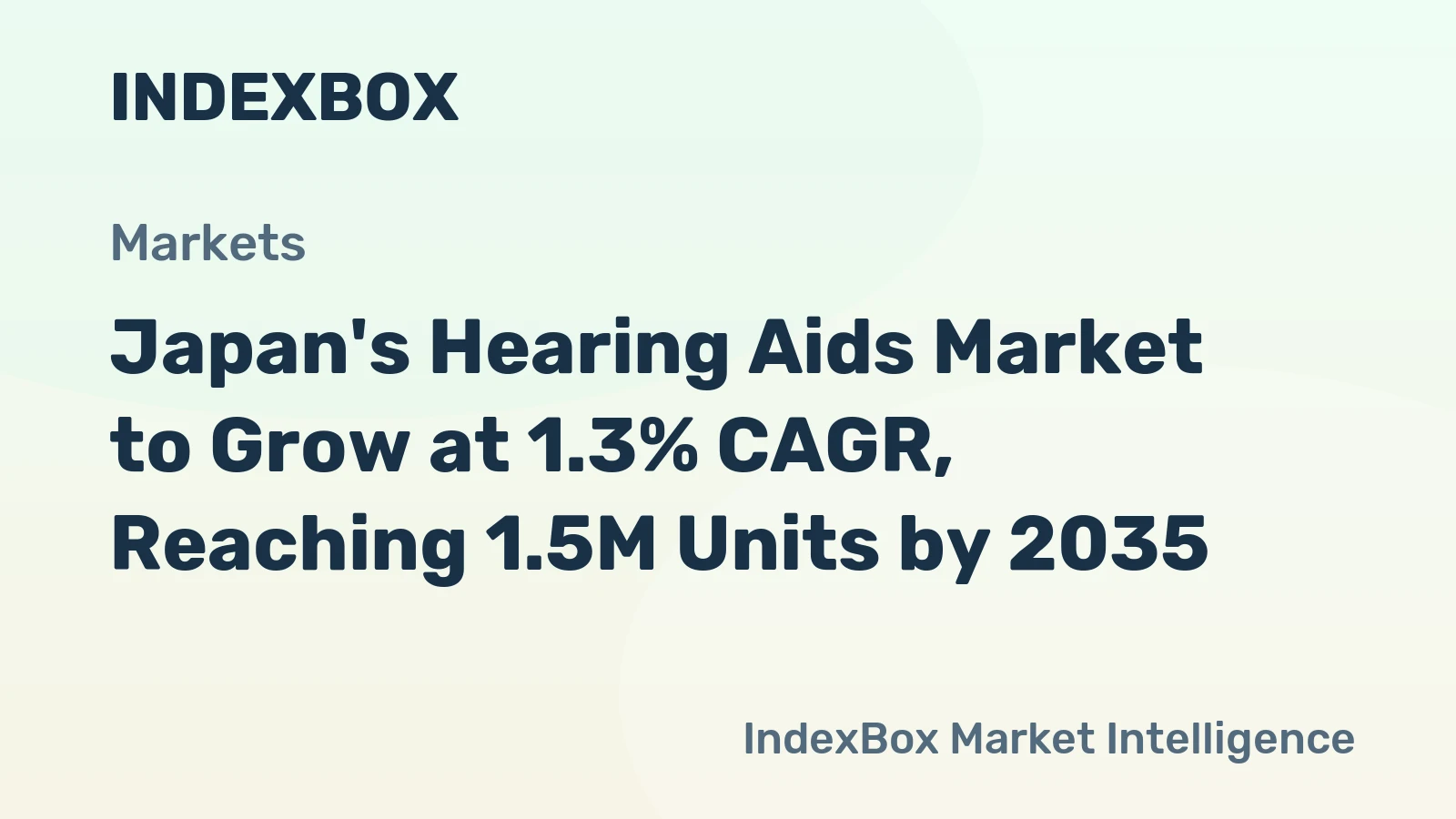 Japan's Hearing Aids Market to Grow at 1.3% CAGR, Reaching 1.5M Units by 2035