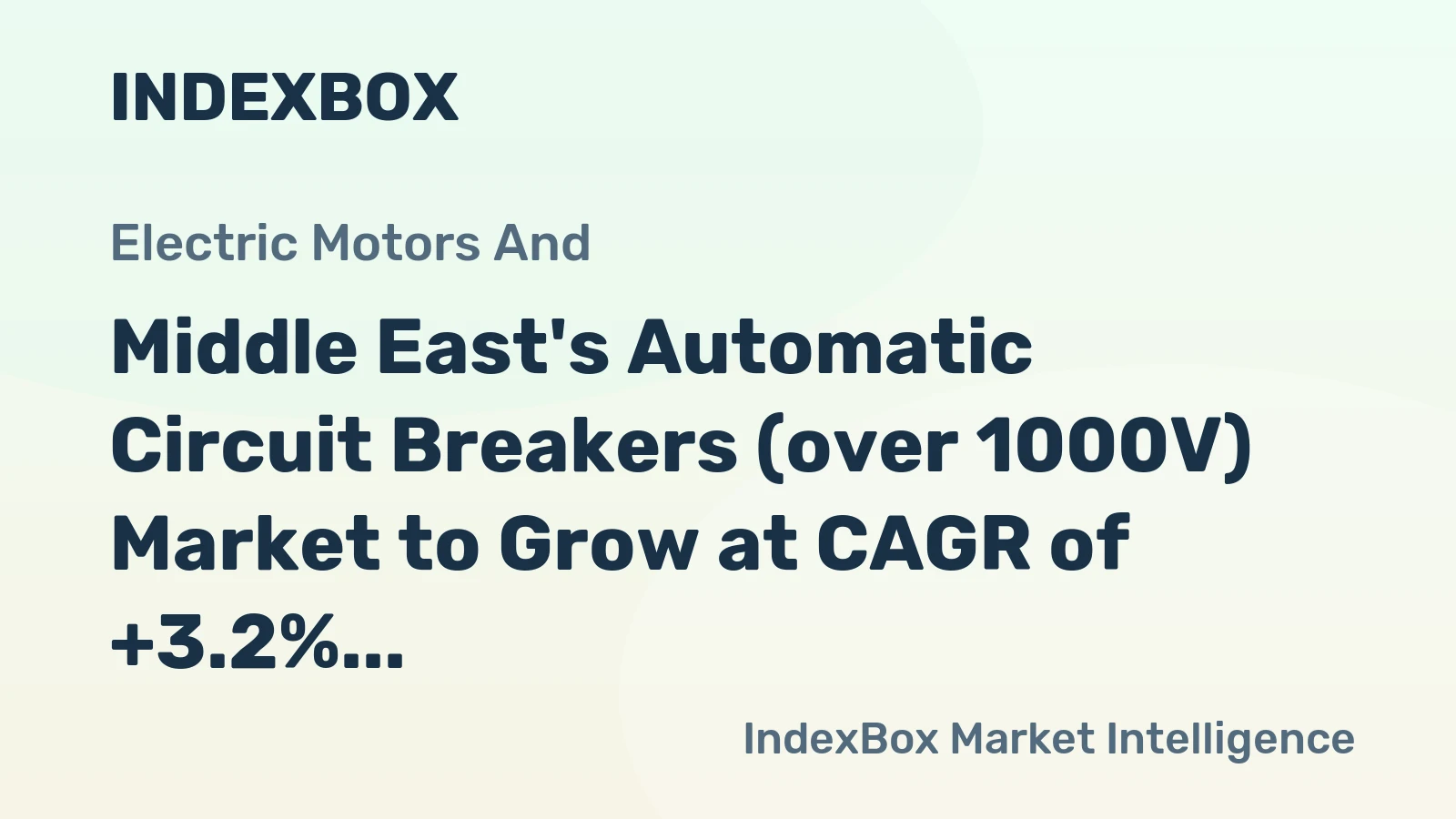 Middle East's Automatic Circuit Breakers (over 1000V) Market to Grow at CAGR of +3.2%, Reaching $1.3B by 2035