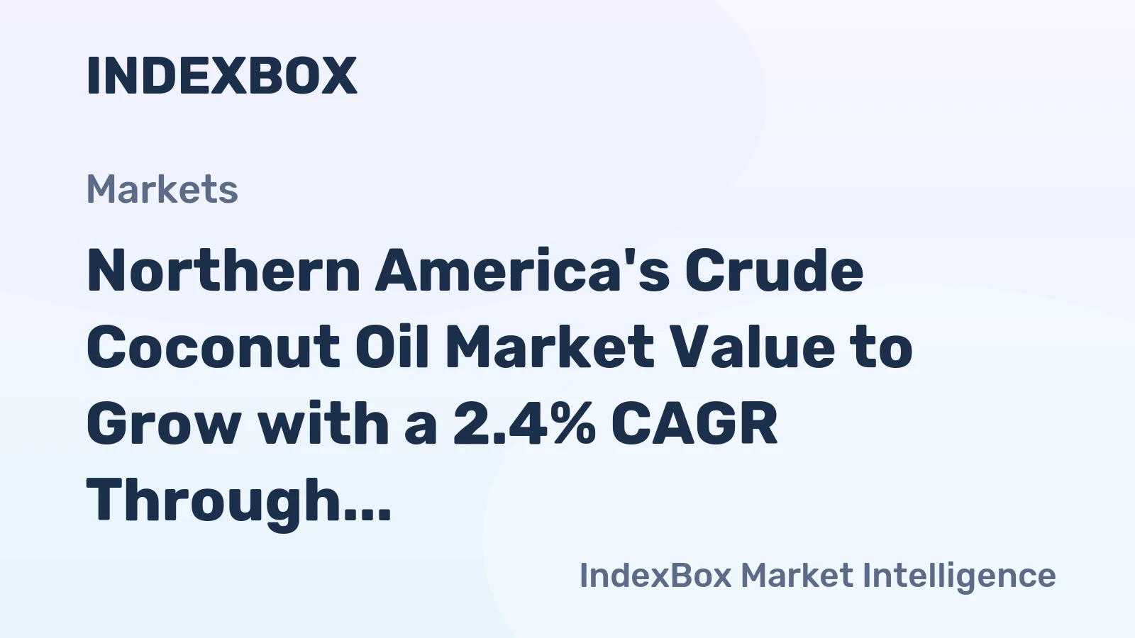 Northern America's Crude Coconut Oil Market Value to Grow with a 2.4% CAGR Through 2035