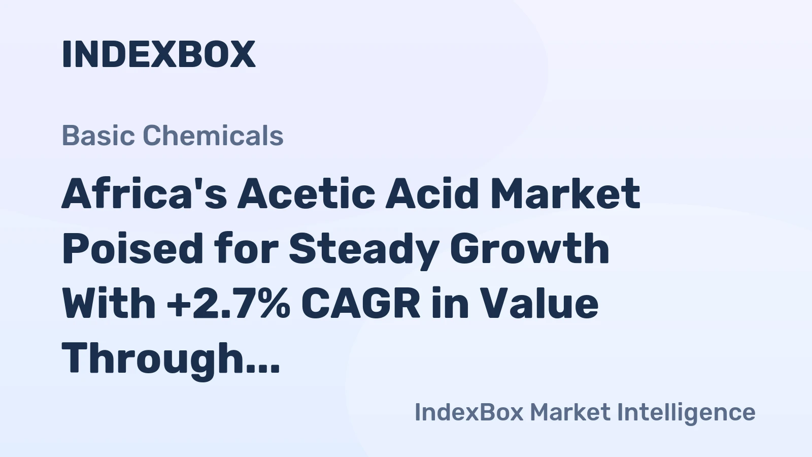 Africa's Acetic Acid Market Poised for Steady Growth With +2.7% CAGR in Value Through 2035