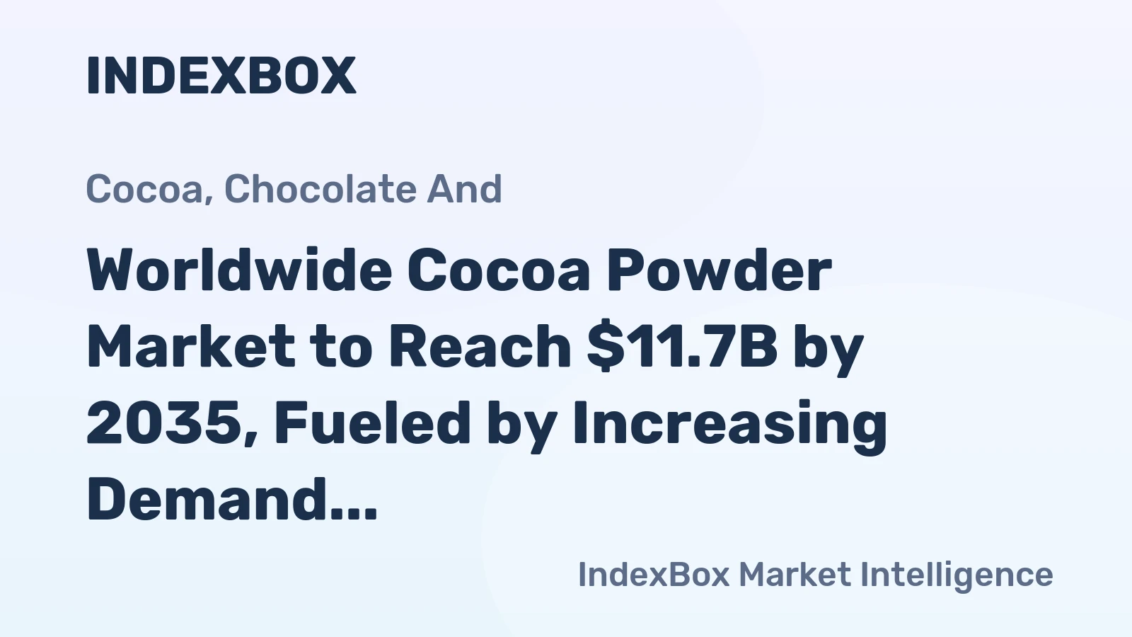 Worldwide Cocoa Powder Market to Reach $11.7B by 2035, Fueled by Increasing Demand