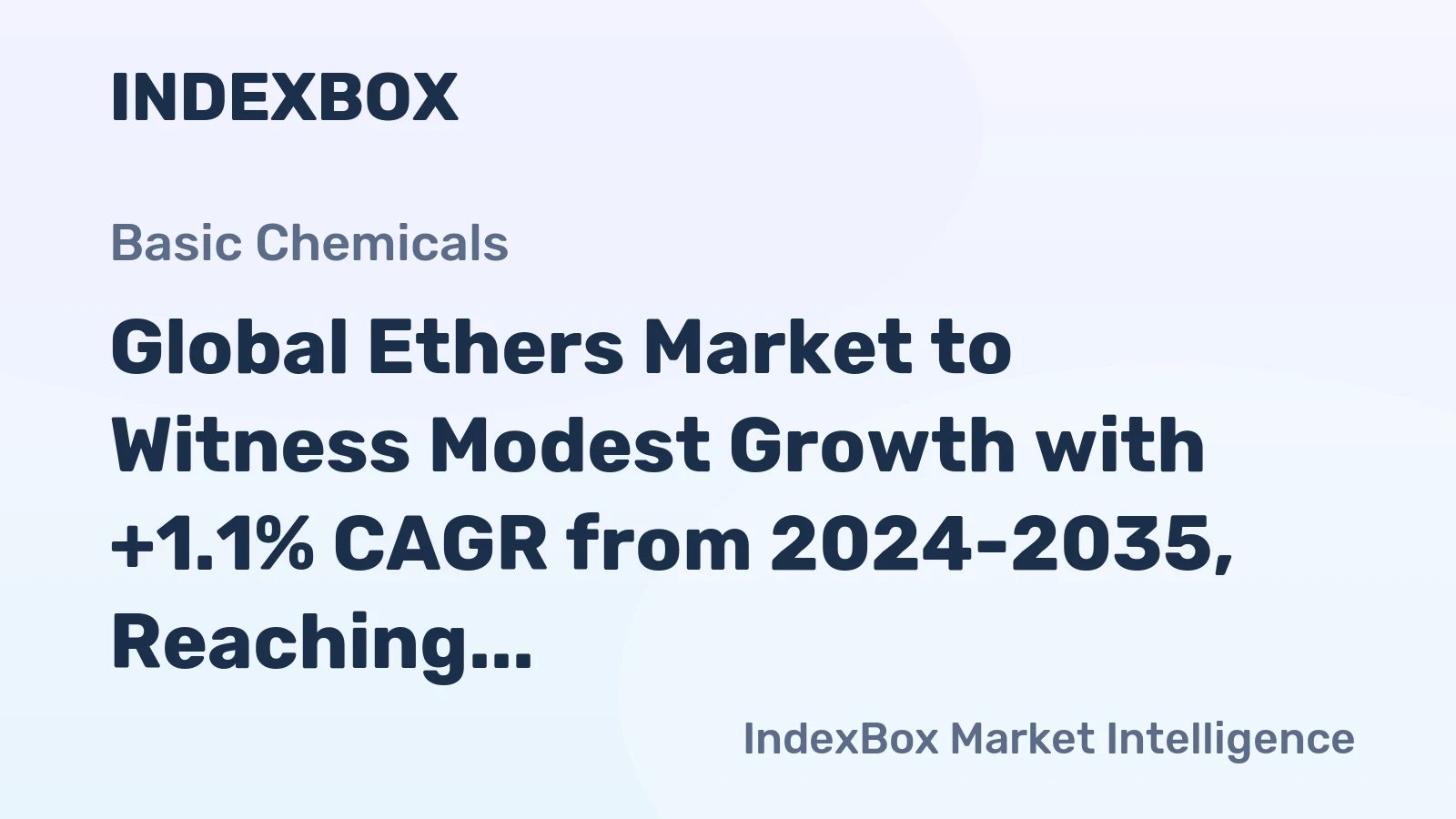 Global Ethers Market to Witness Modest Growth with +1.1% CAGR from 2024-2035, Reaching 42M Tons