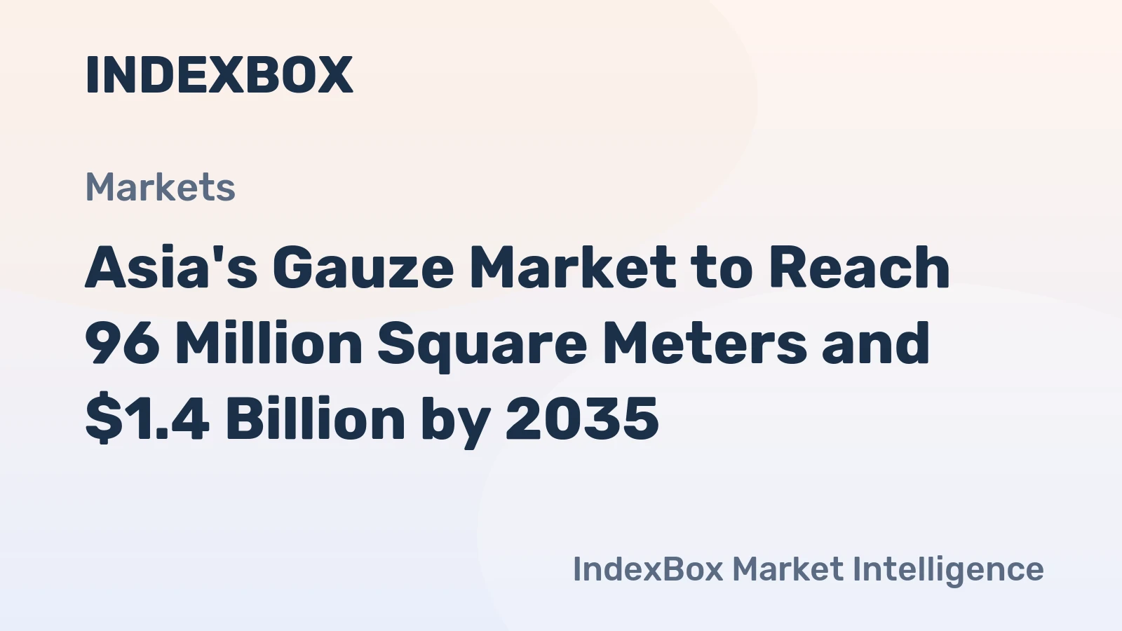 Asia's Gauze Market to Reach 96 Million Square Meters and $1.4 Billion by 2035
