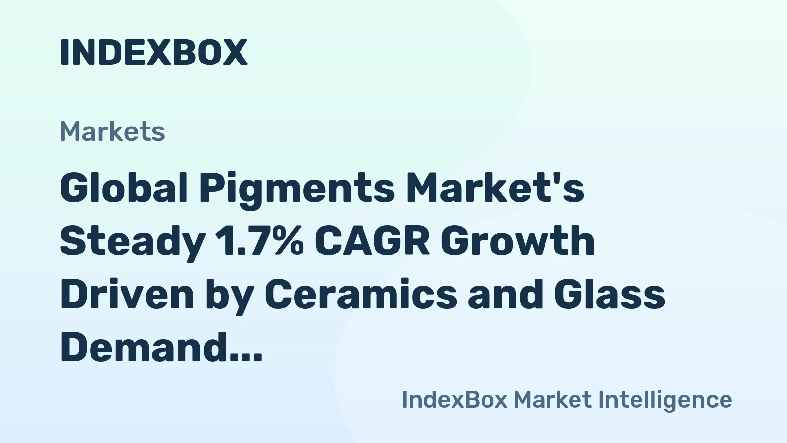 Global Pigments Market's Steady 1.7% CAGR Growth Driven by Ceramics and Glass Demand