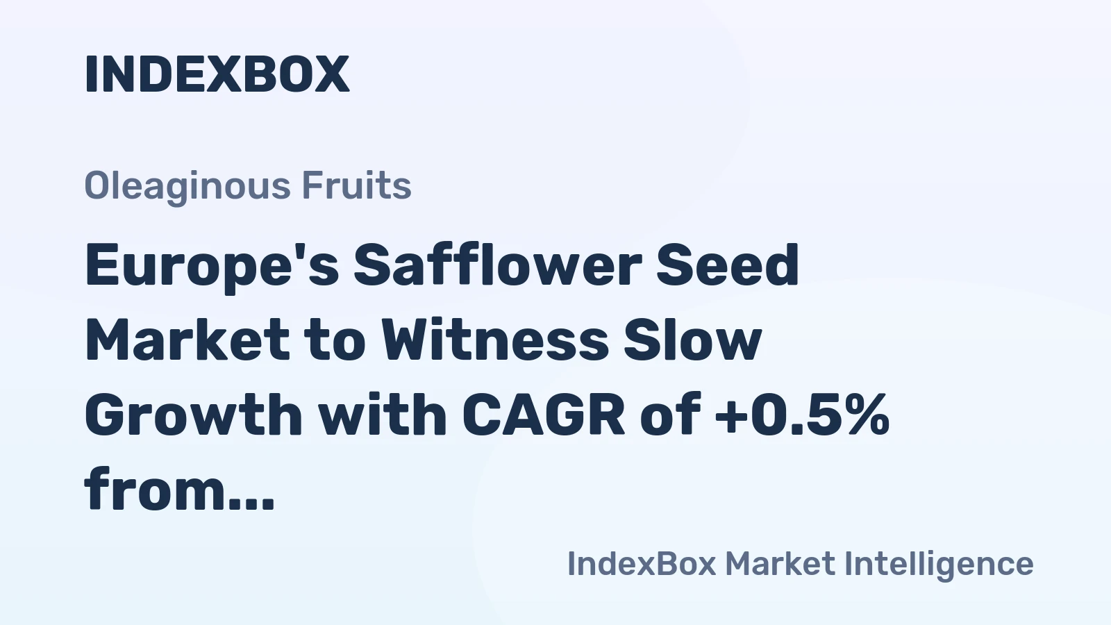 Europe's Safflower Seed Market to Witness Slow Growth with CAGR of +0.5% from 2024 to 2035