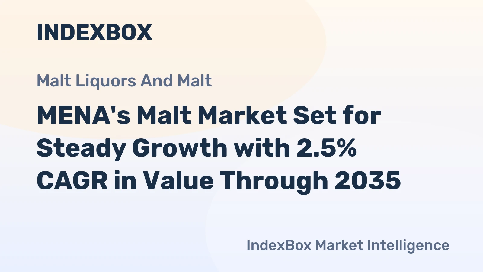 MENA's Malt Market Set for Steady Growth with 2.5% CAGR in Value Through 2035