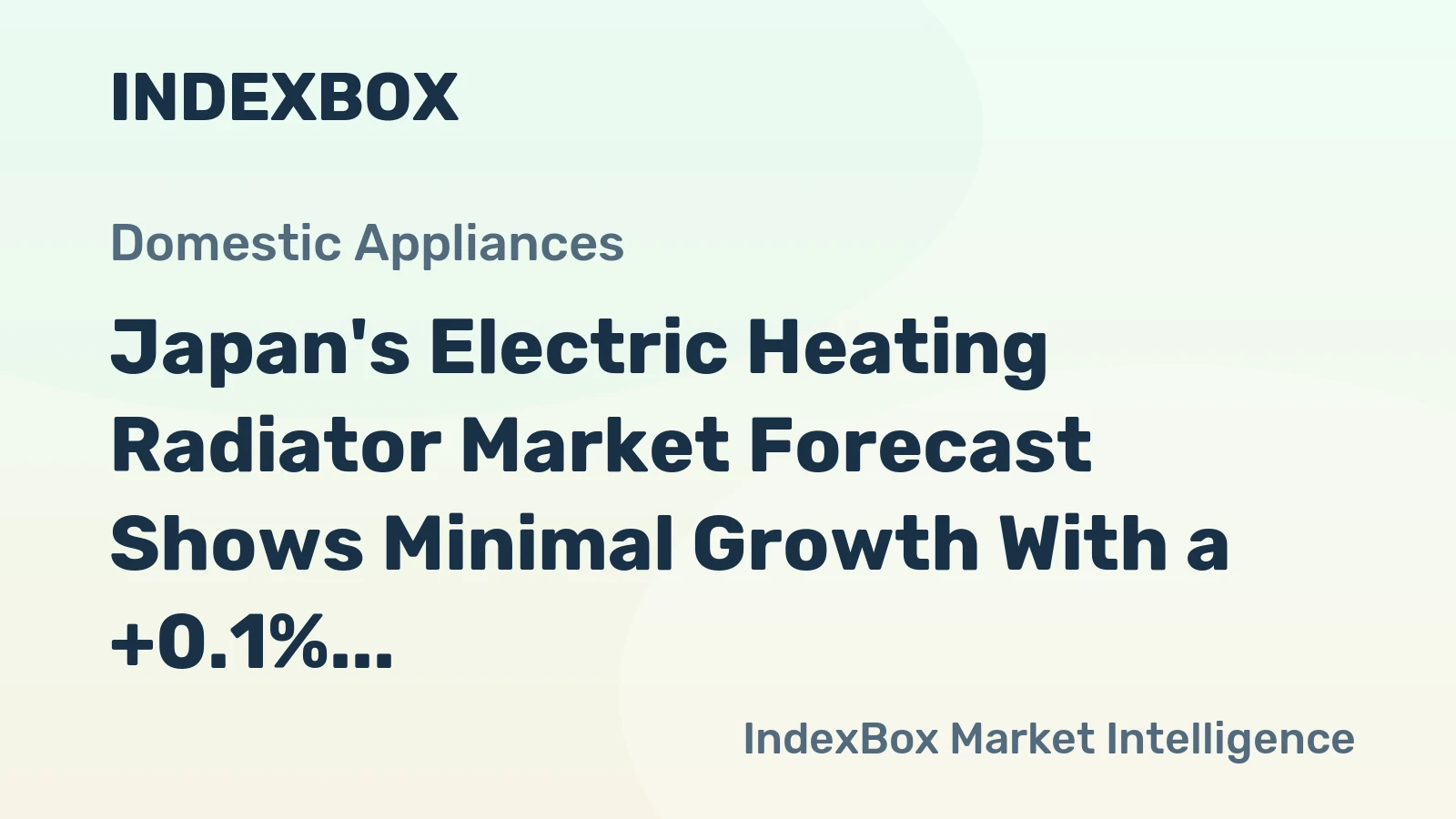 Japan's Electric Heating Radiator Market Forecast Shows Minimal Growth With a +0.1% CAGR