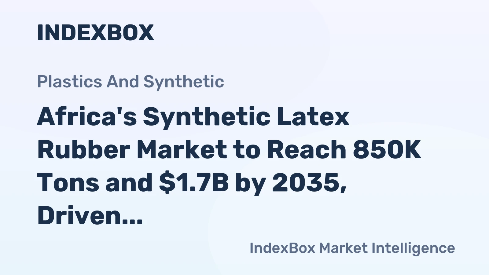 Africa's Synthetic Latex Rubber Market to Reach 850K Tons and $1.7B by 2035, Driven by Increasing Demand