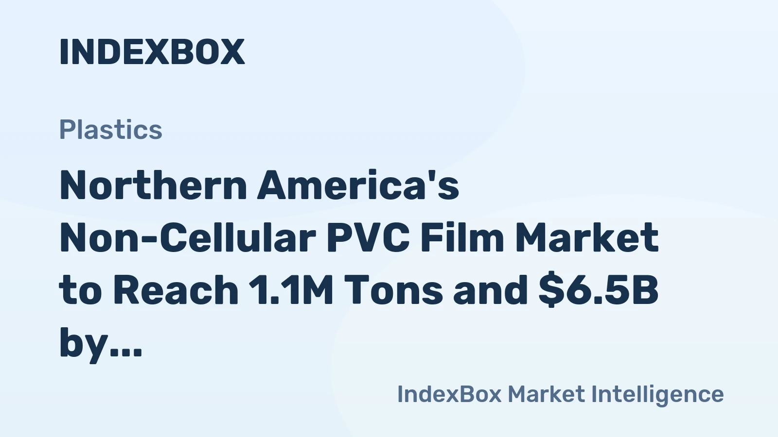 Northern America's Non-Cellular PVC Film Market to Reach 1.1M Tons and $6.5B by 2035