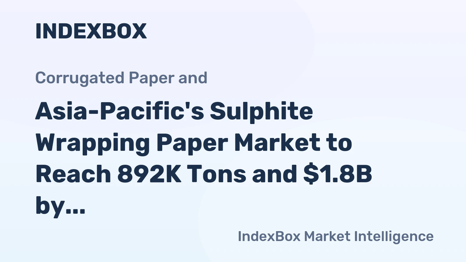 Asia-Pacific's Sulphite Wrapping Paper Market to Reach 892K Tons and $1.8B by 2035