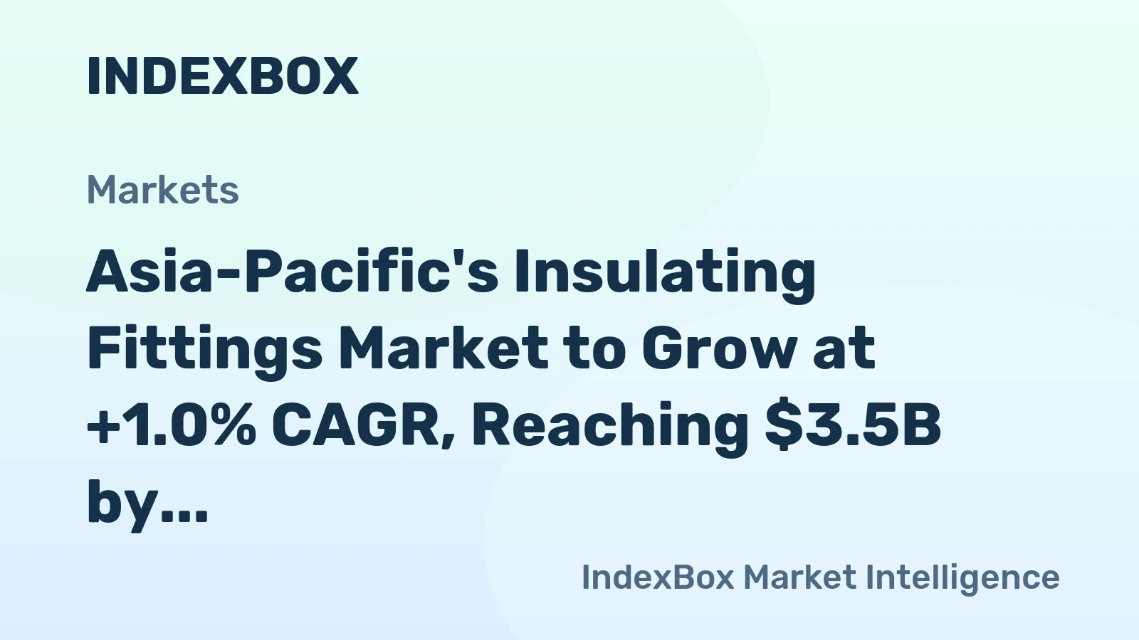 Asia-Pacific's Insulating Fittings Market to Grow at +1.0% CAGR, Reaching $3.5B by 2035