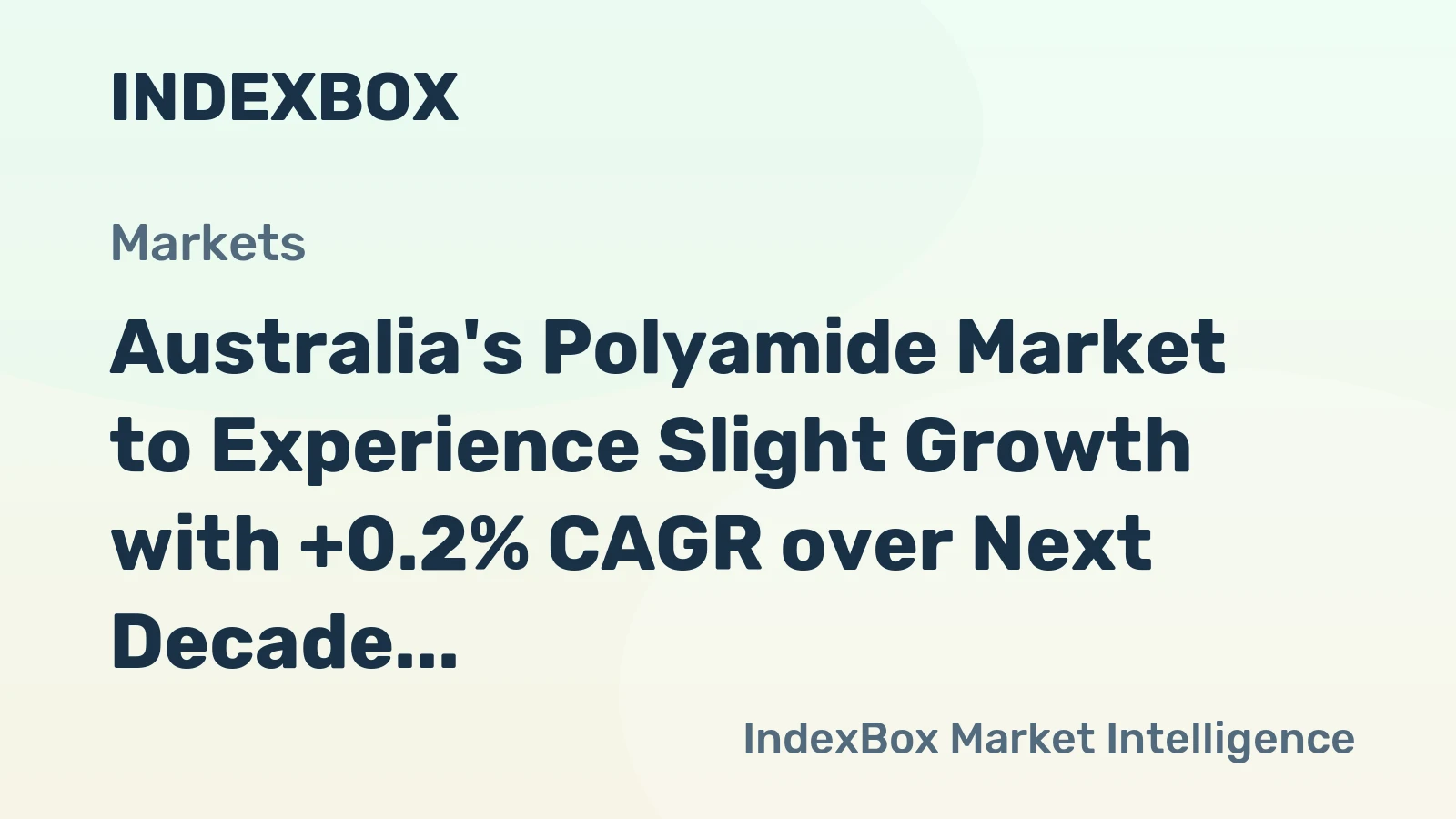 Australia's Polyamide Market to Experience Slight Growth with +0.2% CAGR over Next Decade