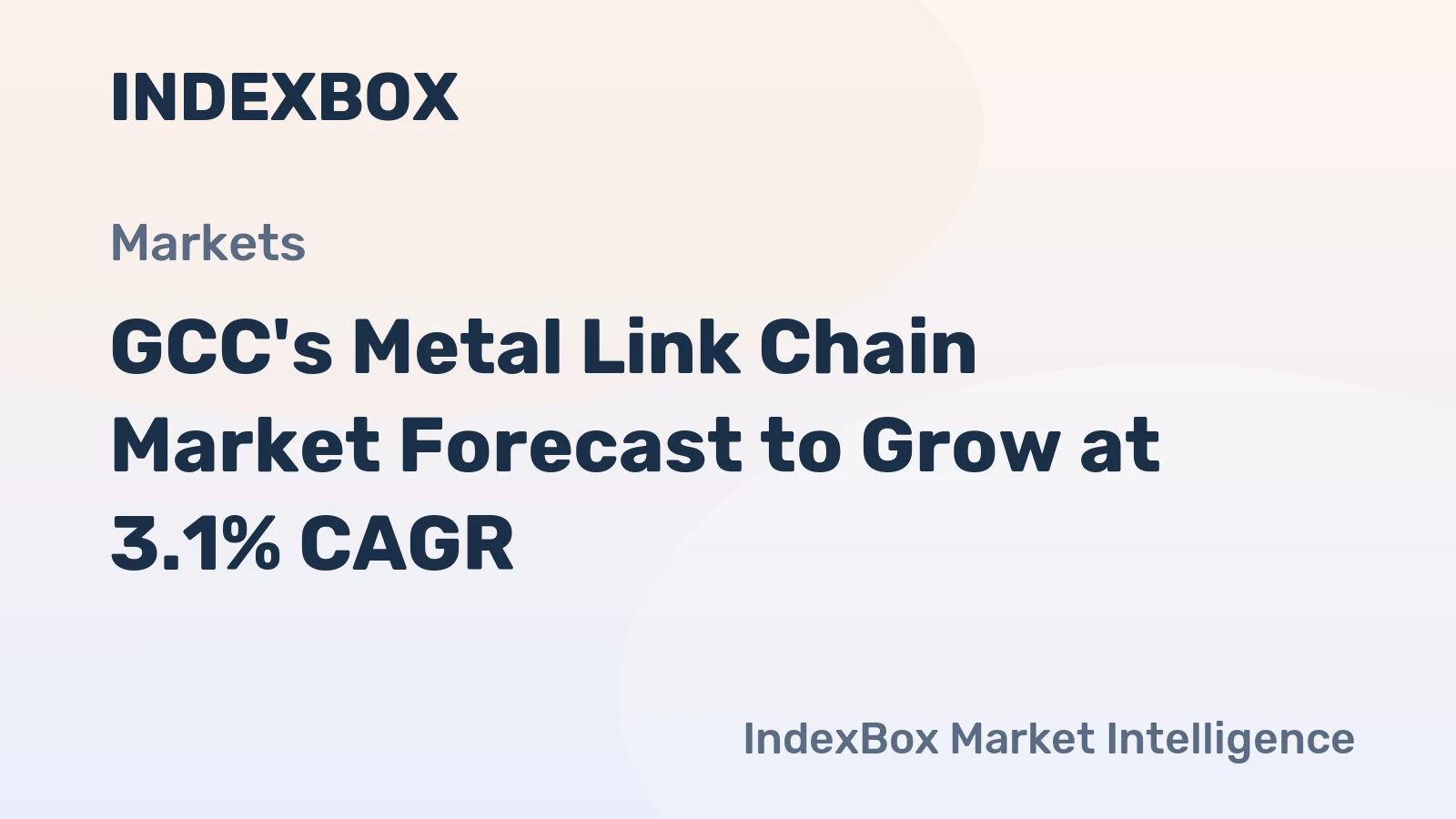 GCC's Metal Link Chain Market Forecast to Grow at 3.1% CAGR