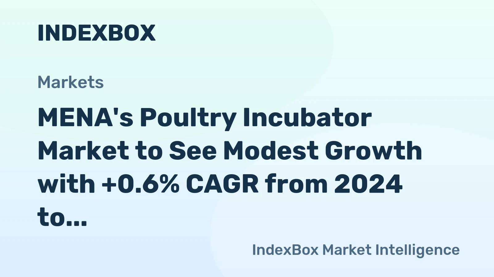 MENA's Poultry Incubator Market to See Modest Growth with +0.6% CAGR from 2024 to 2035