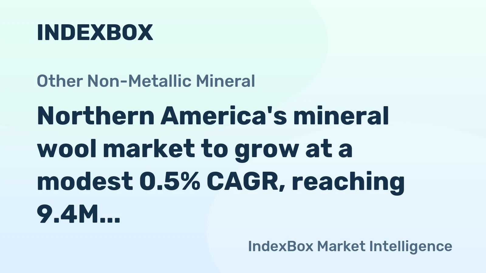 Northern America's mineral wool market to grow at a modest 0.5% CAGR, reaching 9.4M tons by 2035.
