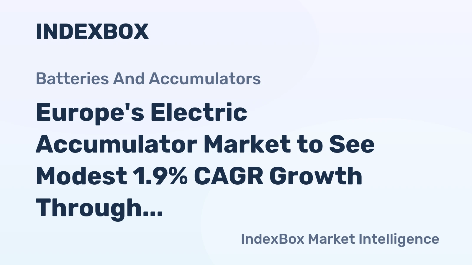 Europe's Electric Accumulator Market to See Modest 1.9% CAGR Growth Through 2035