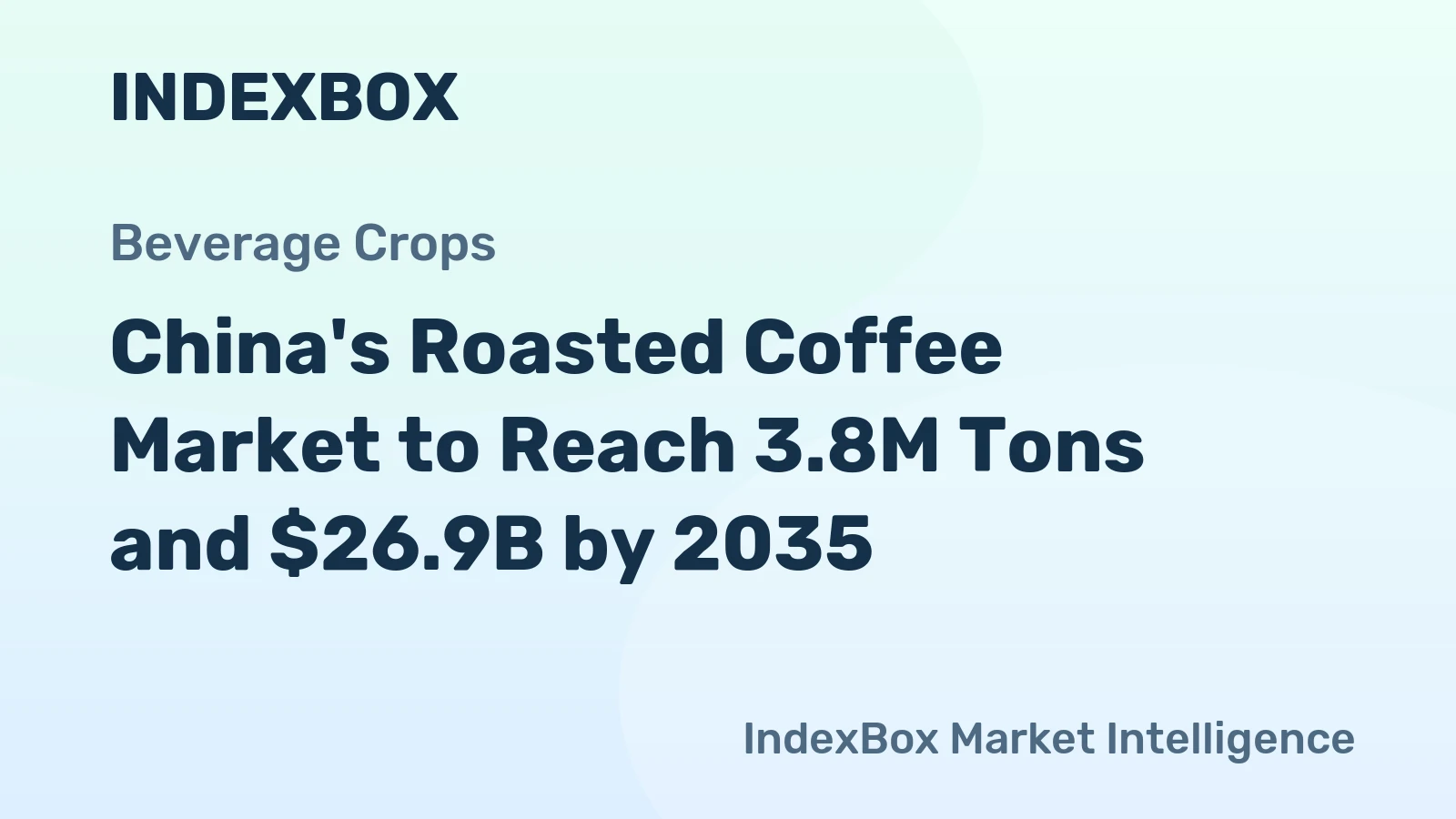 China's Roasted Coffee Market to Reach 3.8M Tons and $26.9B by 2035