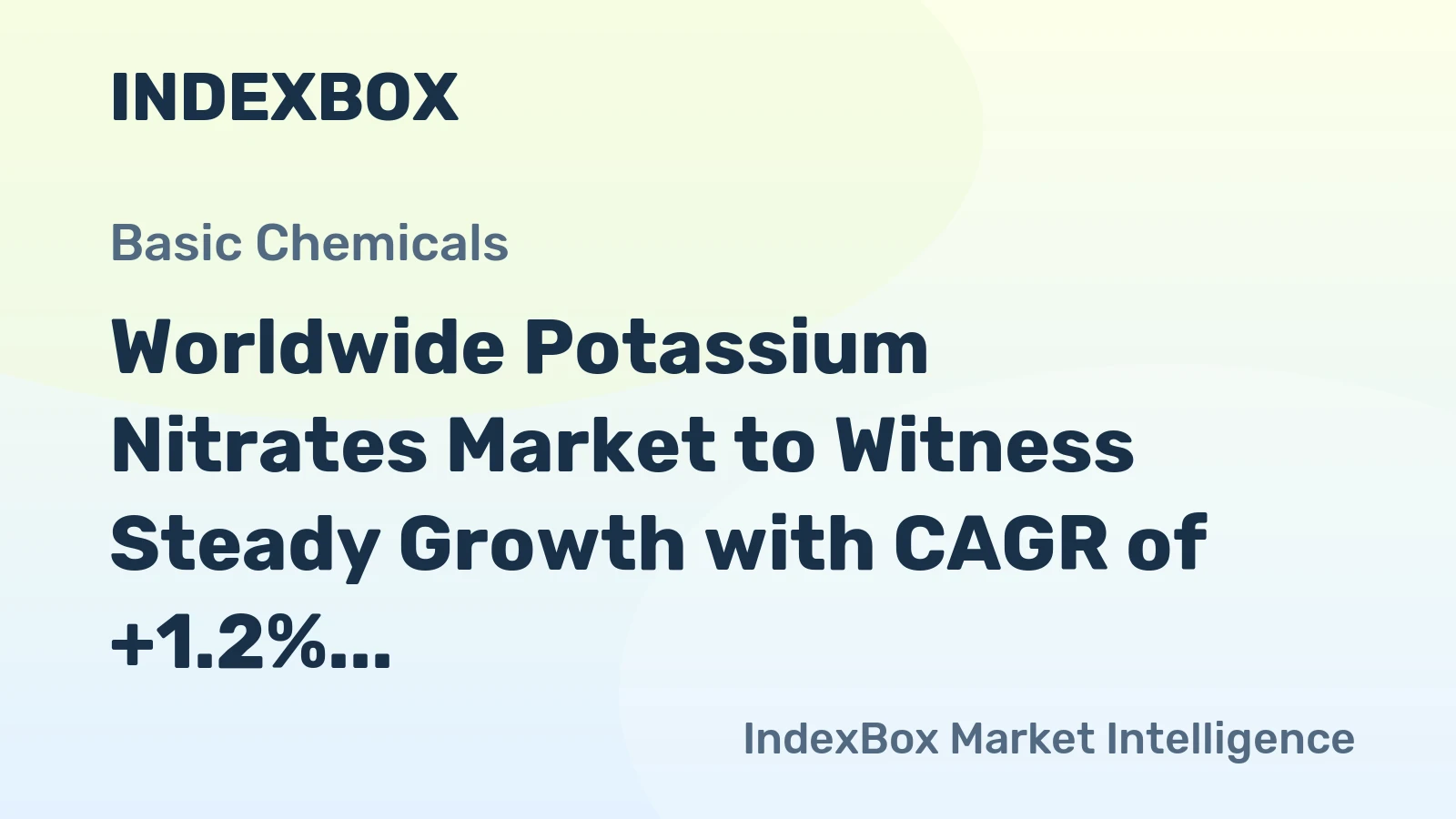 Worldwide Potassium Nitrates Market to Witness Steady Growth with CAGR of +1.2% until 2035, Reaching $3.4B in Value