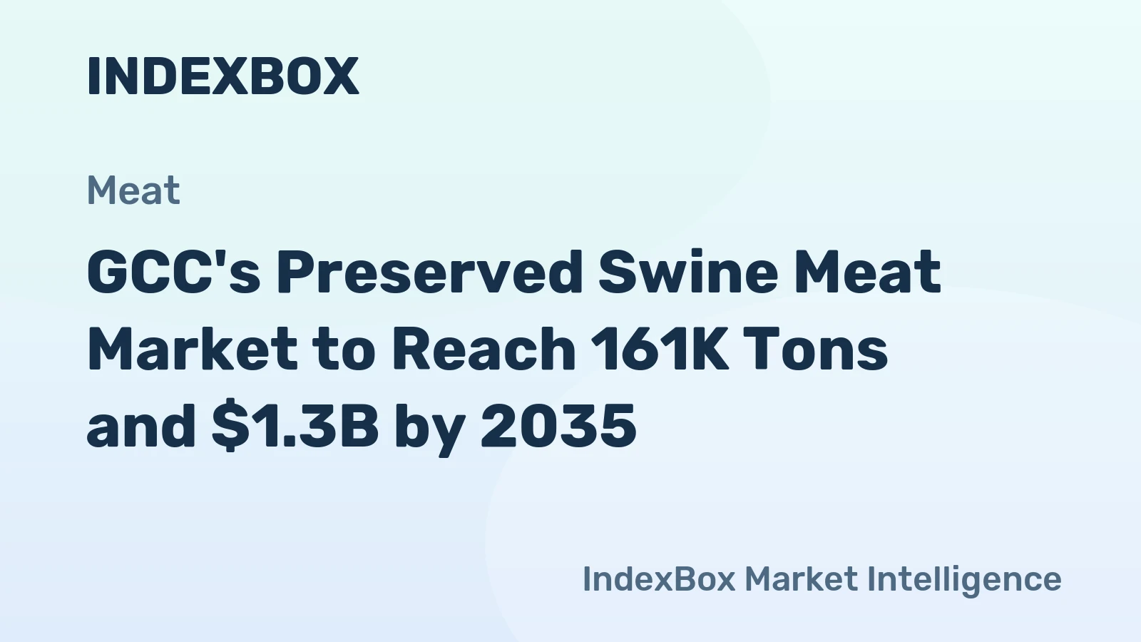 GCC's Preserved Swine Meat Market to Reach 161K Tons and $1.3B by 2035