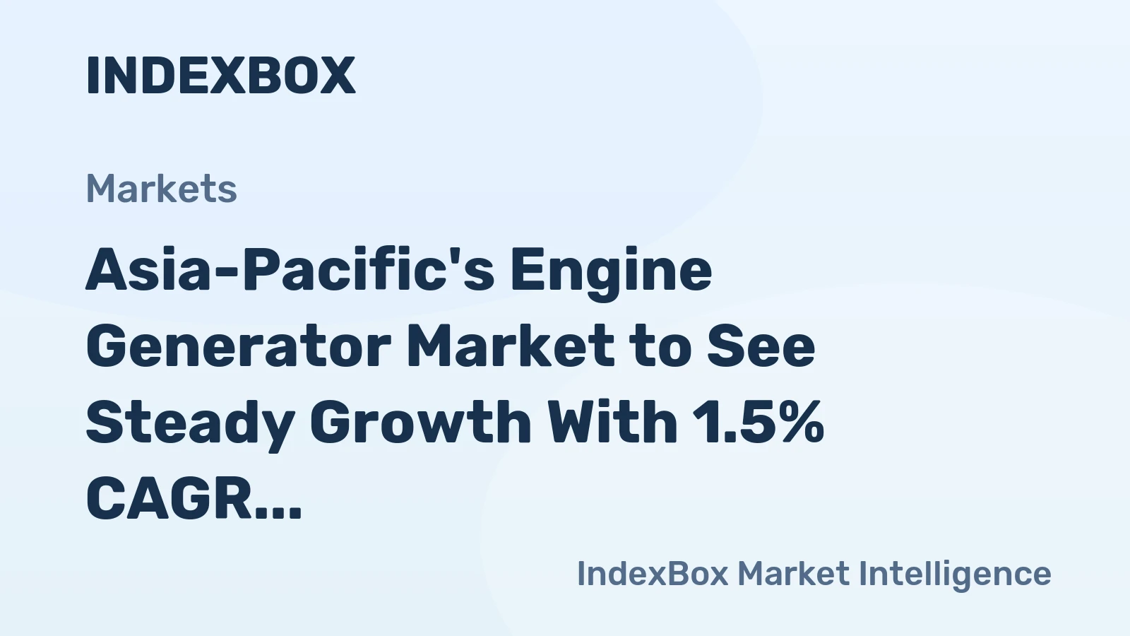 Asia-Pacific's Engine Generator Market to See Steady Growth With 1.5% CAGR in Value Through 2035