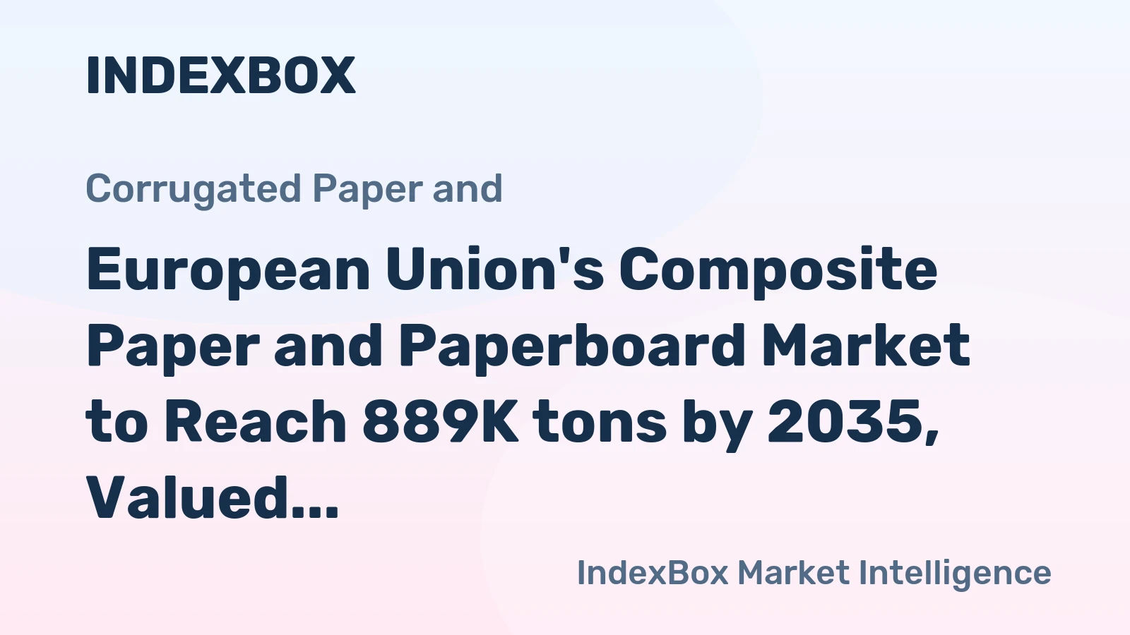 European Union's Composite Paper and Paperboard Market to Reach 889K tons by 2035, Valued at $1.1B