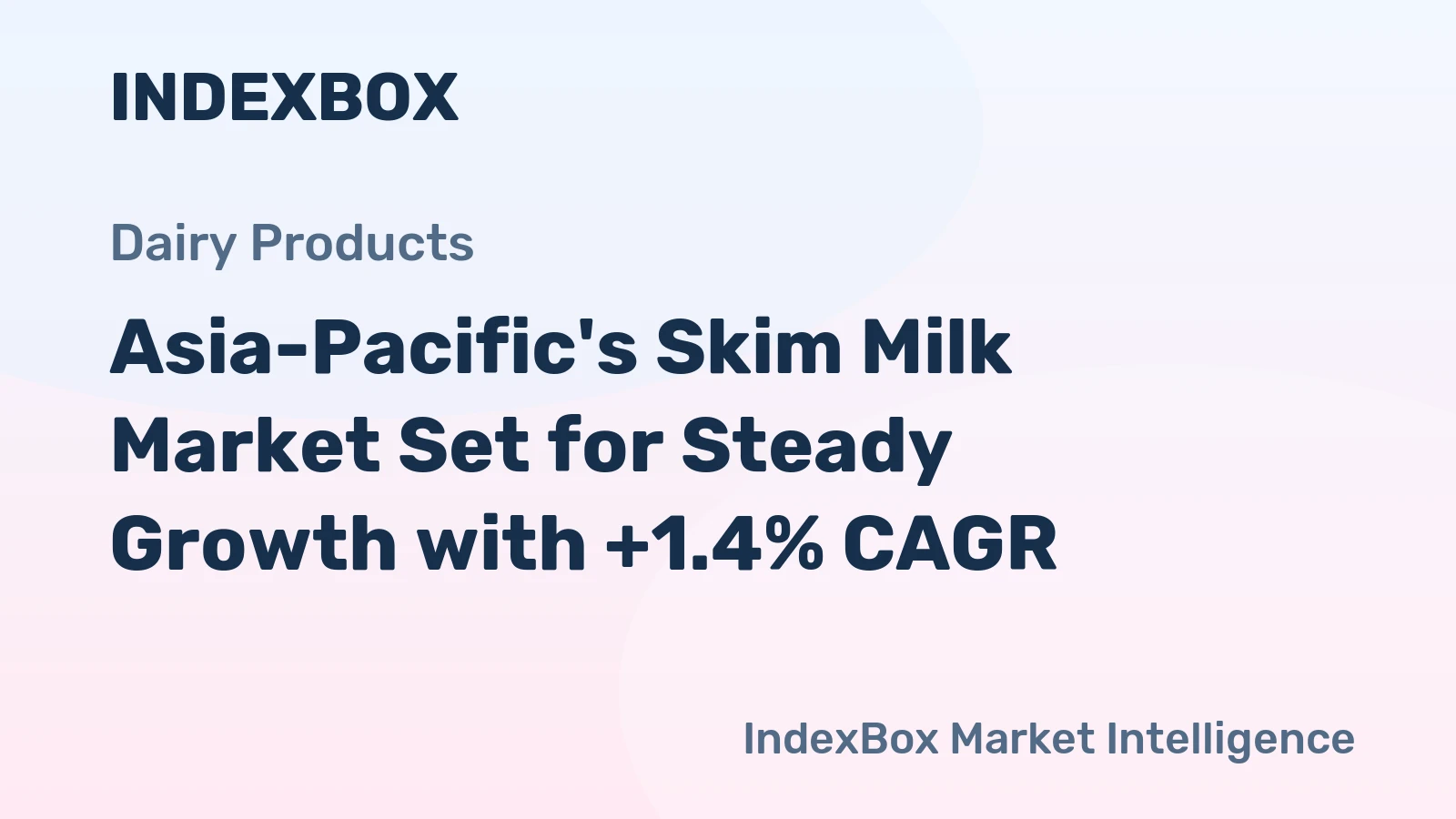 Asia-Pacific's Skim Milk Market Set for Steady Growth with +1.4% CAGR