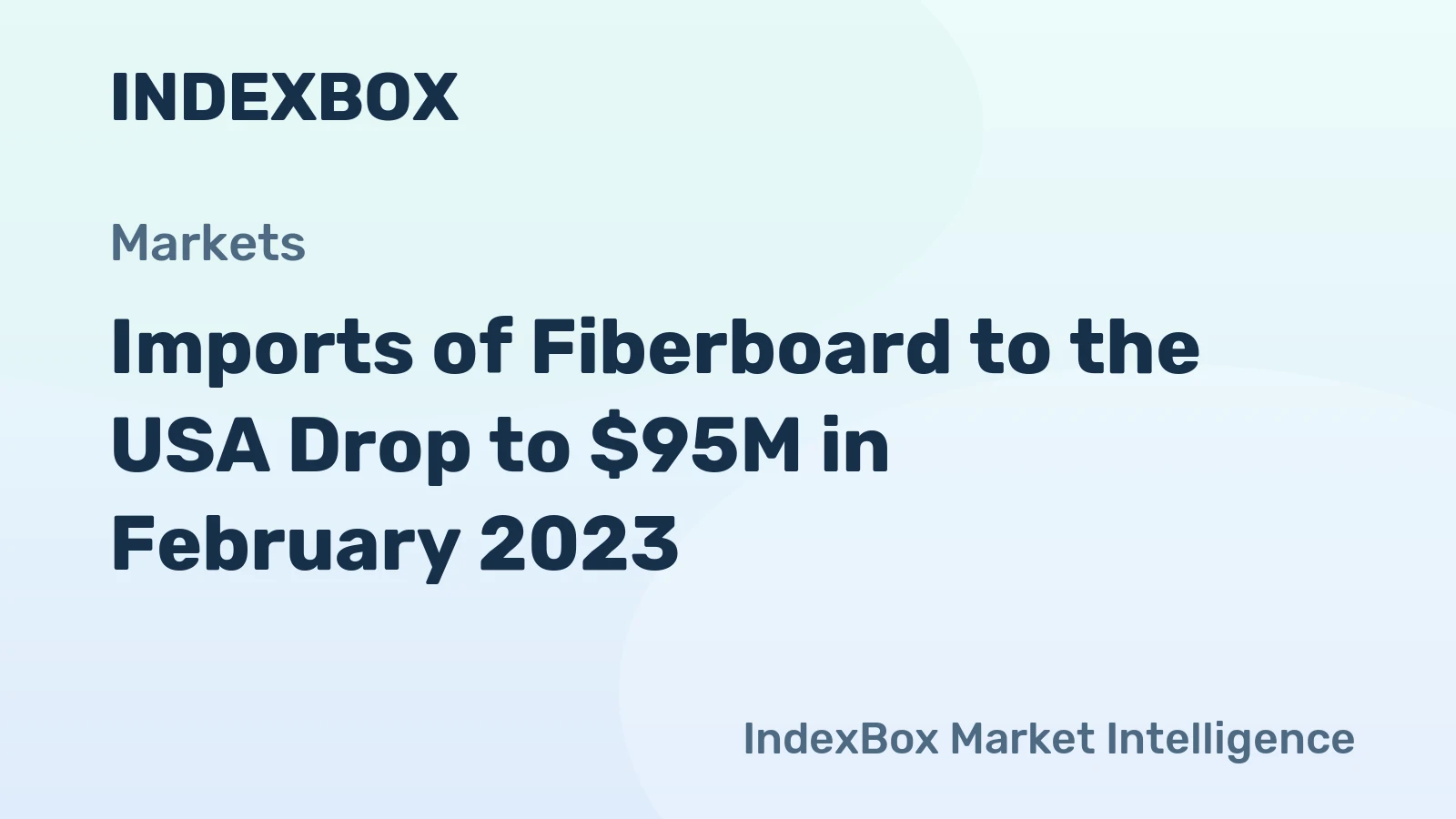 Imports of Fiberboard to the USA Drop to $95M in February 2023