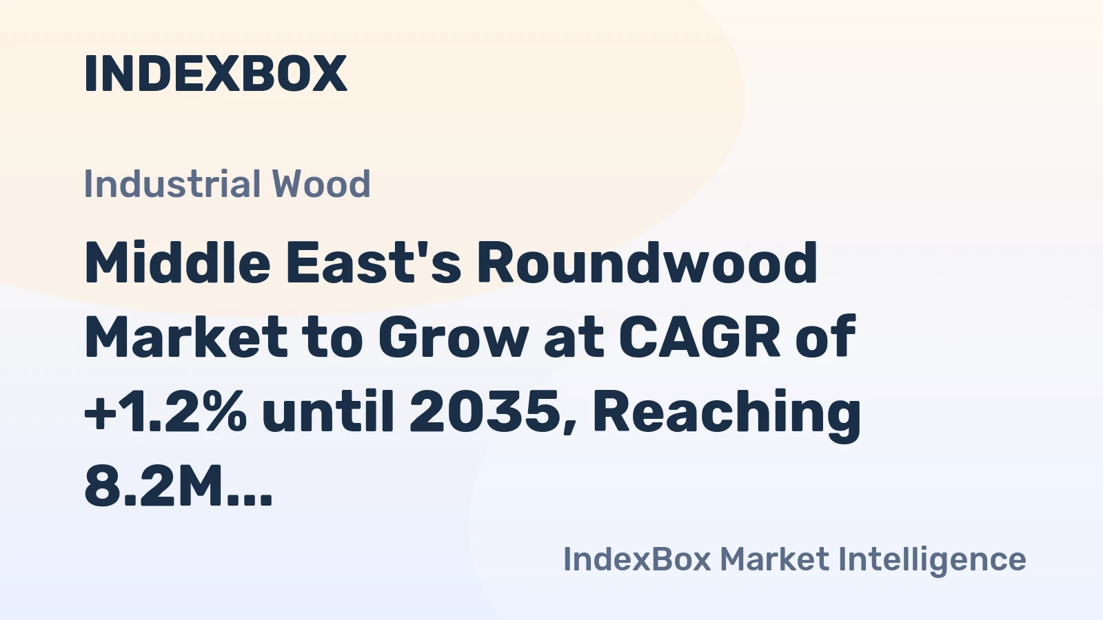 Middle East's Roundwood Market to Grow at CAGR of +1.2% until 2035, Reaching 8.2M cubic meters