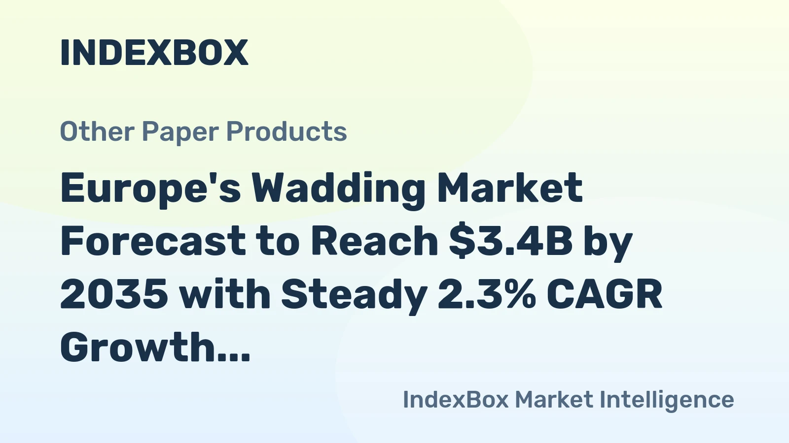 Europe's Wadding Market Forecast to Reach $3.4B by 2035 with Steady 2.3% CAGR Growth