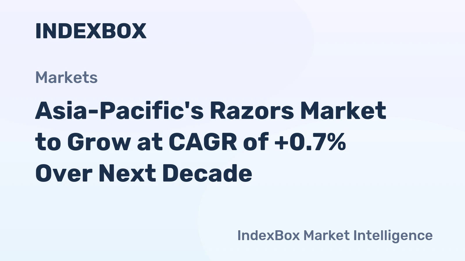 Asia-Pacific's Razors Market to Grow at CAGR of +0.7% Over Next Decade