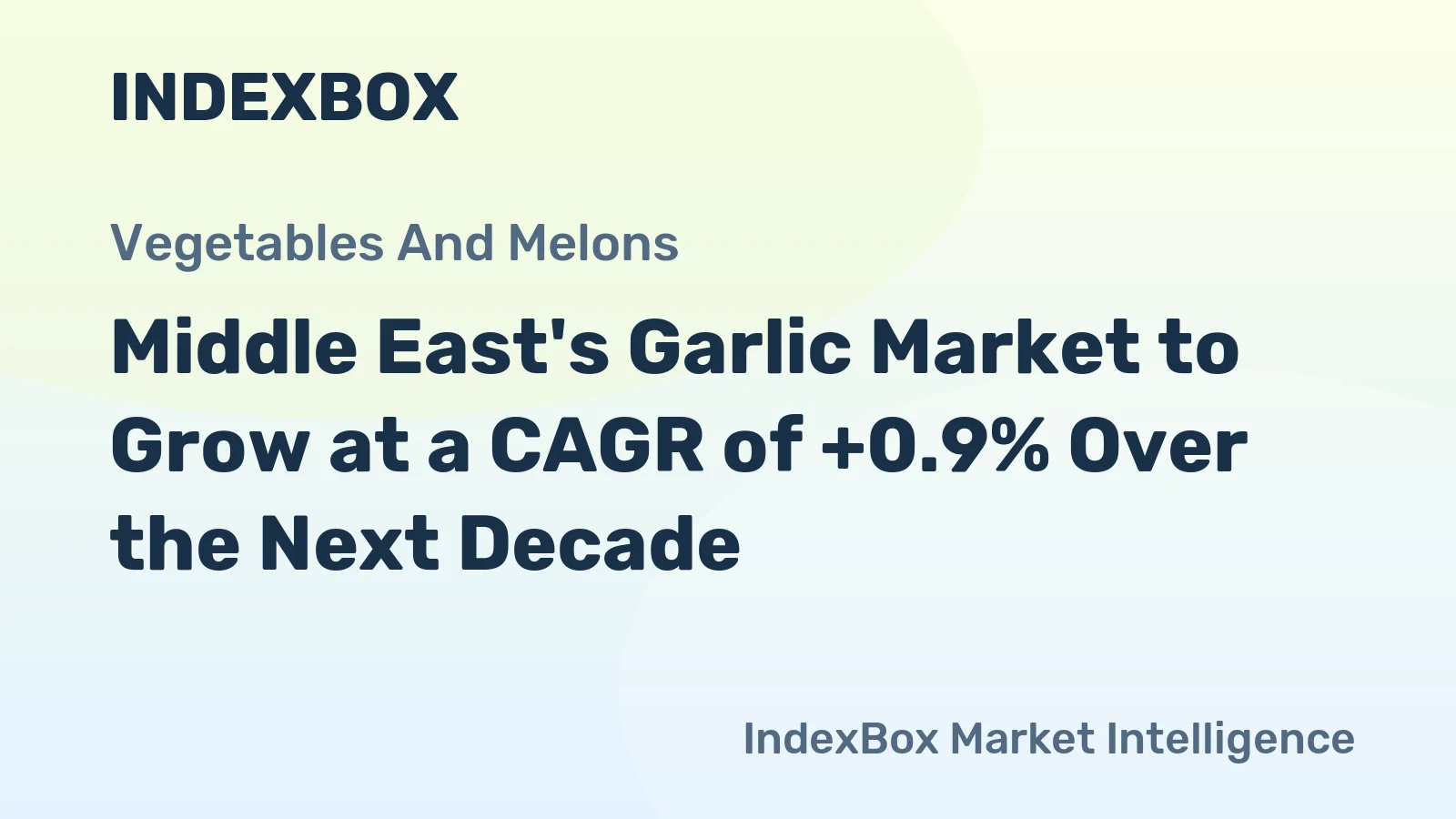 Middle East's Garlic Market to Grow at a CAGR of +0.9% Over the Next Decade