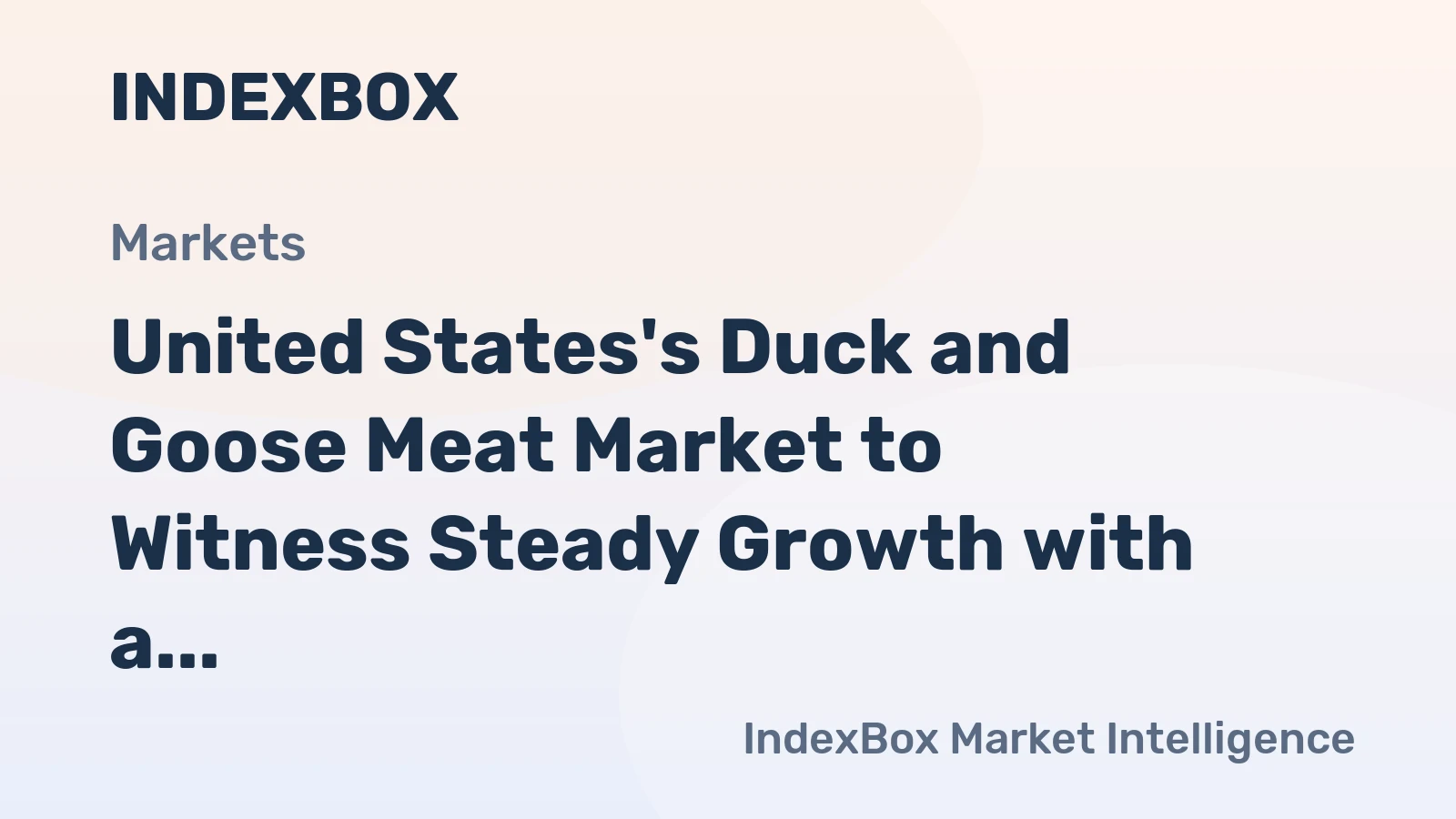 United States's Duck and Goose Meat Market to Witness Steady Growth with a CAGR of +1.5% by 2035