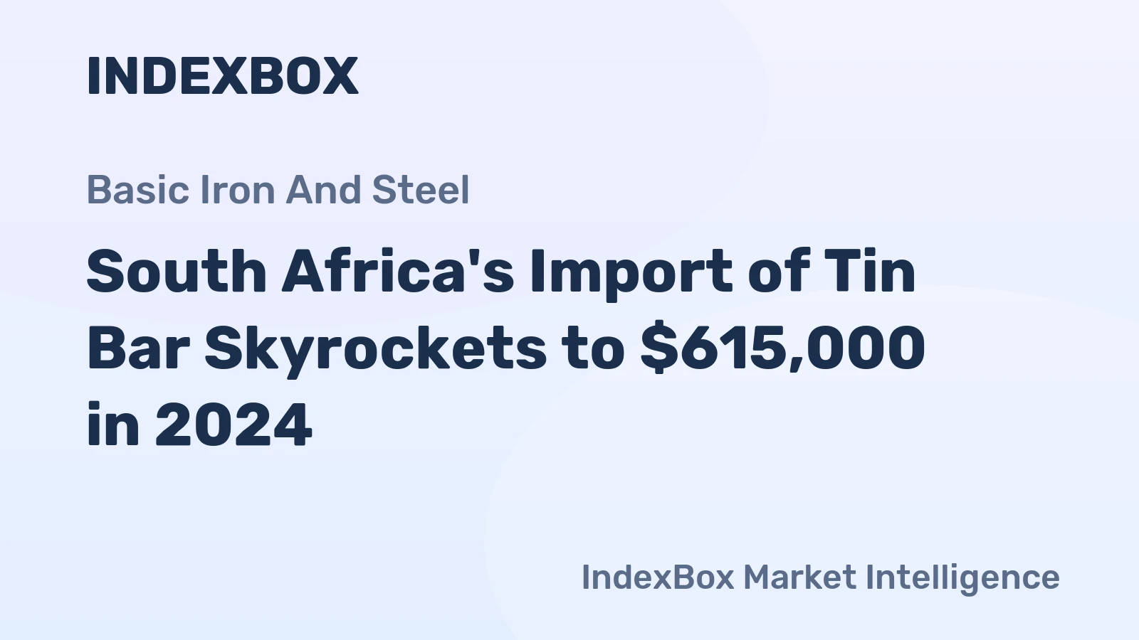 South Africa's Import of Tin Bar Skyrockets to $615,000 in 2024