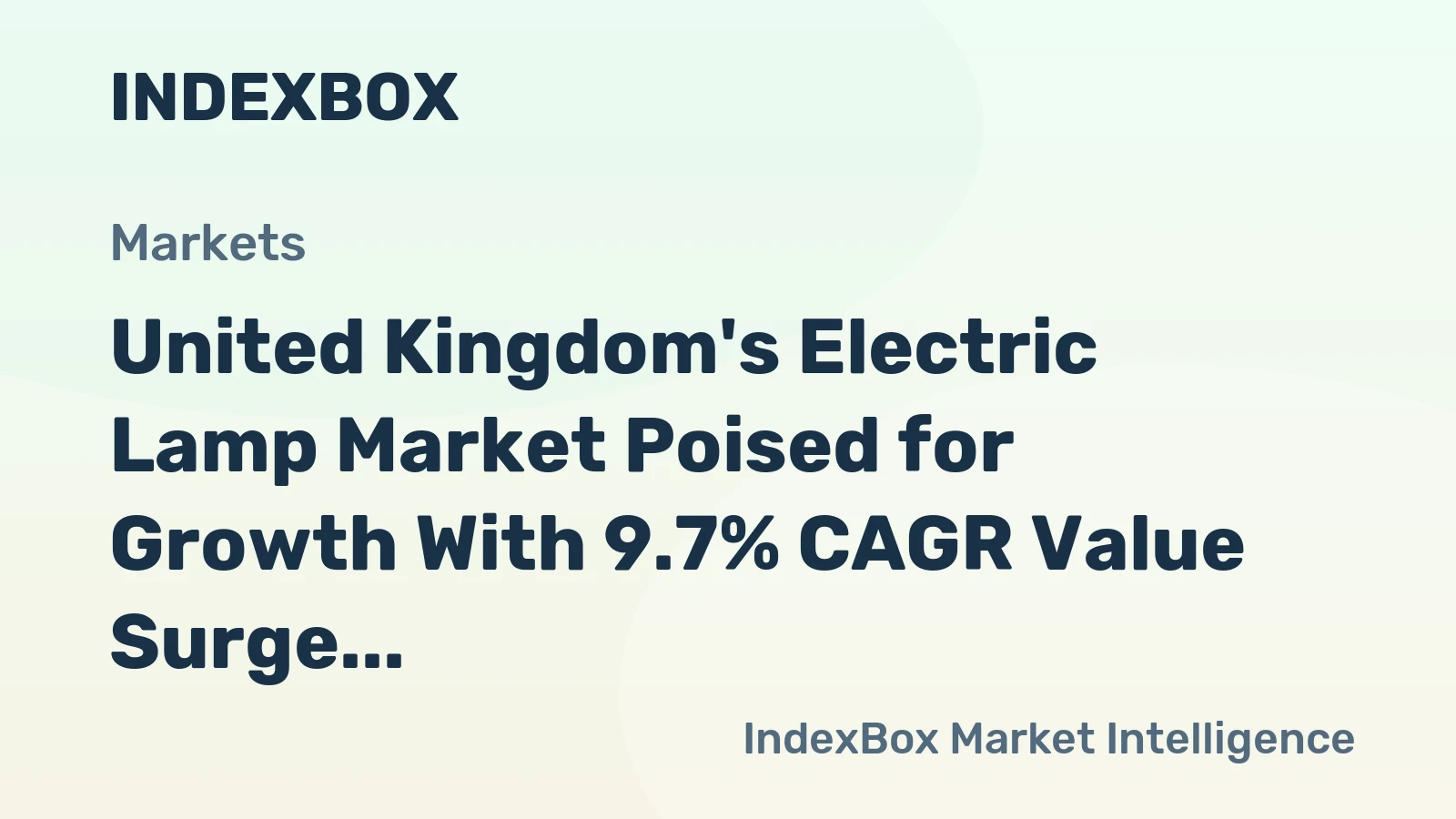 United Kingdom's Electric Lamp Market Poised for Growth With 9.7% CAGR Value Surge
