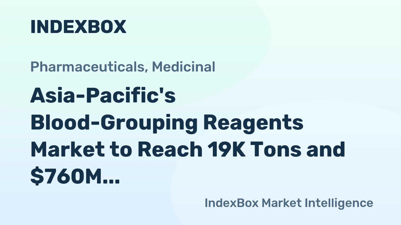 Asia-Pacific's Blood-Grouping Reagents Market to Reach 19K Tons and $760M by 2035