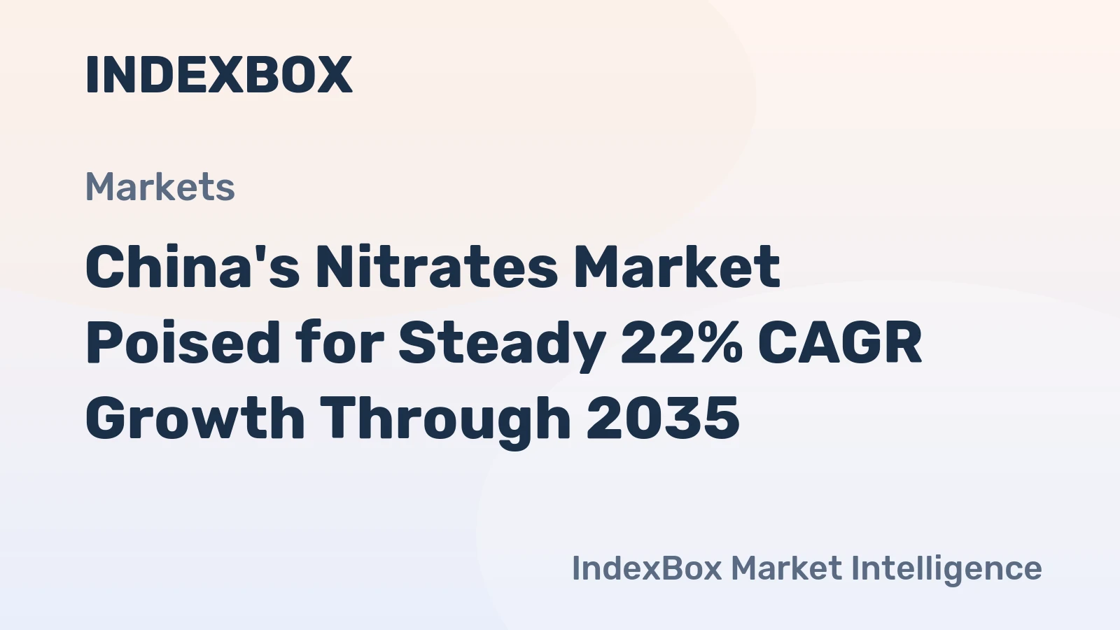 China's Nitrates Market Poised for Steady 22% CAGR Growth Through 2035