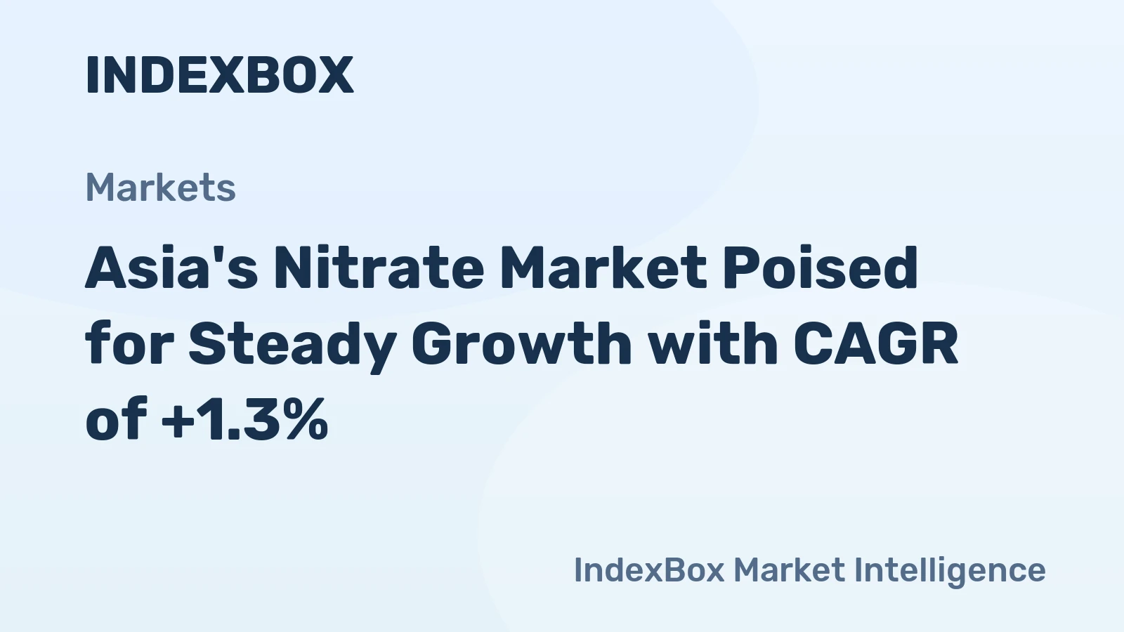 Asia's Nitrate Market Poised for Steady Growth with CAGR of +1.3%