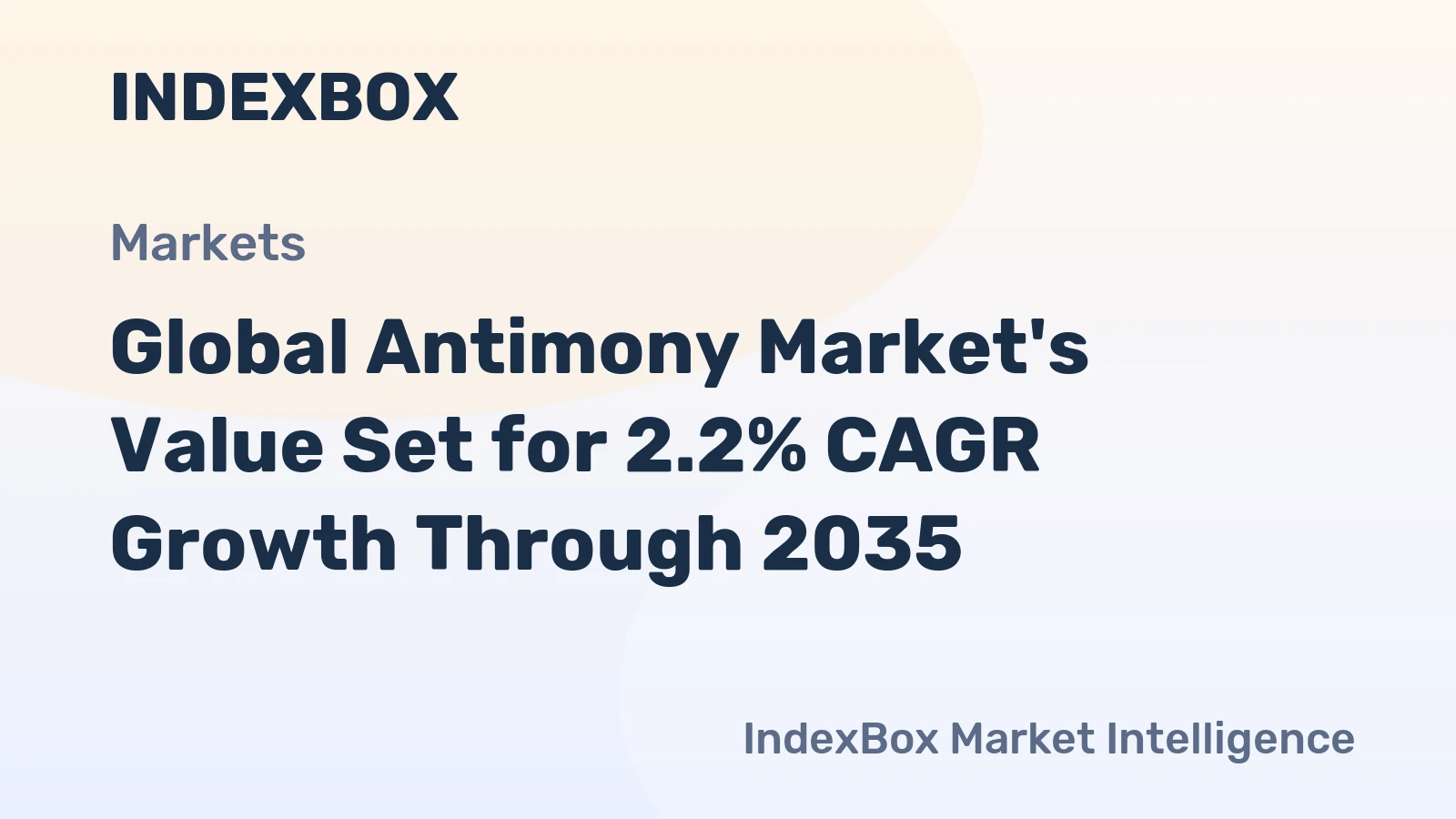 Global Antimony Market's Value Set for 2.2% CAGR Growth Through 2035
