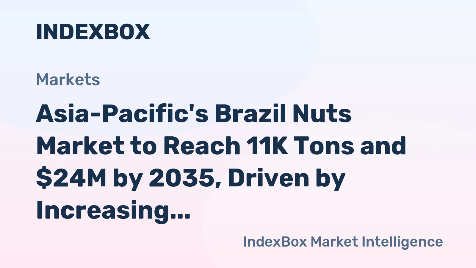 Asia-Pacific's Brazil Nuts Market to Reach 11K Tons and $24M by 2035, Driven by Increasing Demand