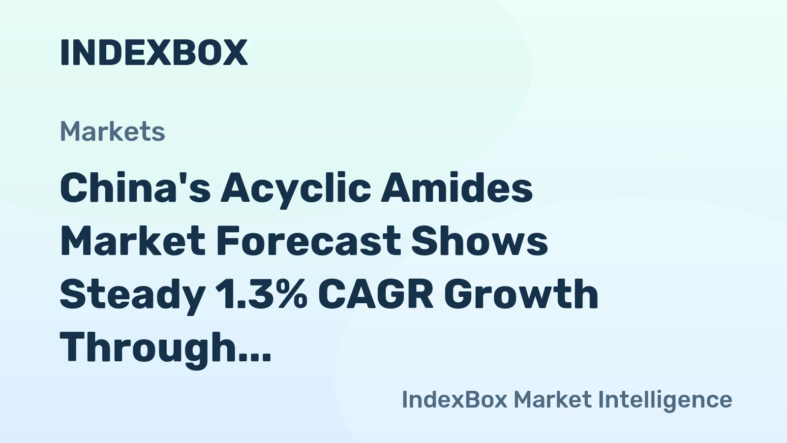 China's Acyclic Amides Market Forecast Shows Steady 1.3% CAGR Growth Through 2035