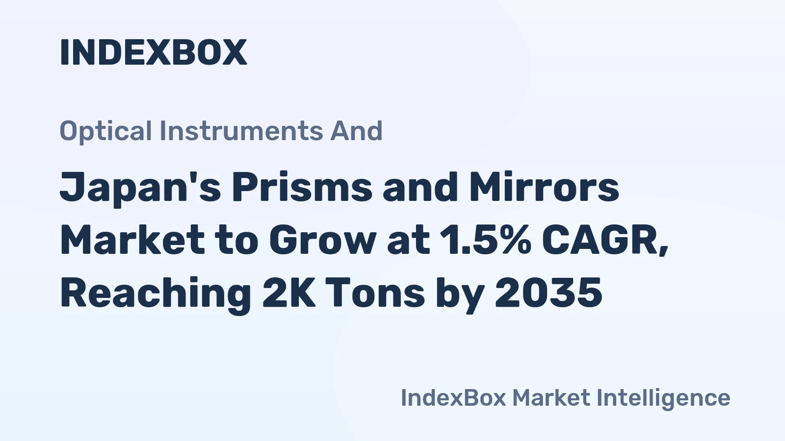 Japan's Prisms and Mirrors Market to Grow at 1.5% CAGR, Reaching 2K Tons by 2035