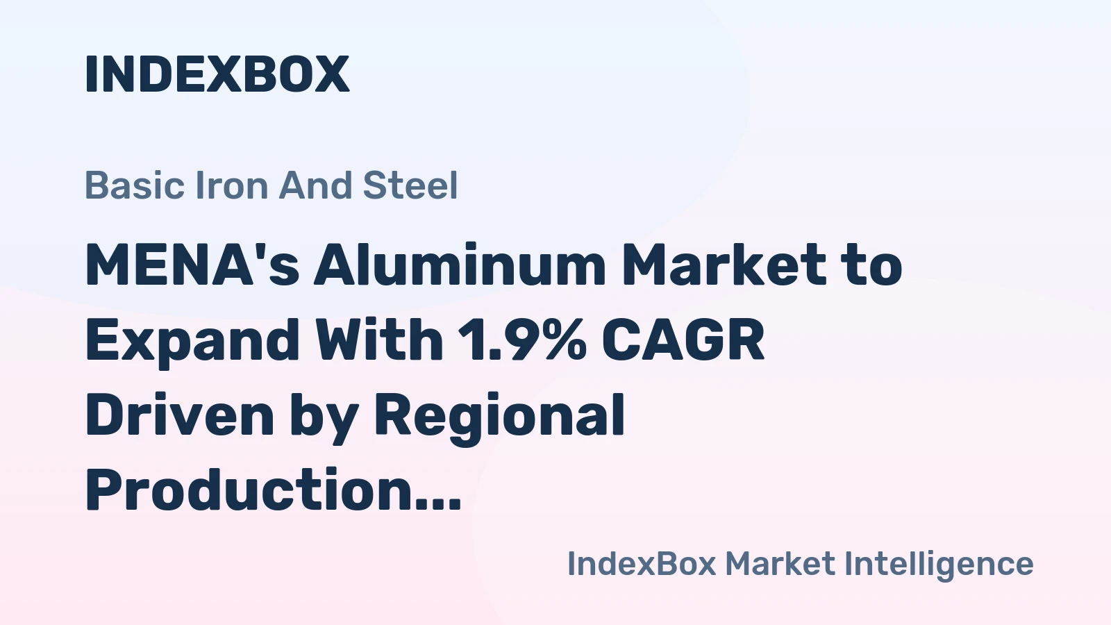 MENA's Aluminum Market to Expand With 1.9% CAGR Driven by Regional Production and Export Strength