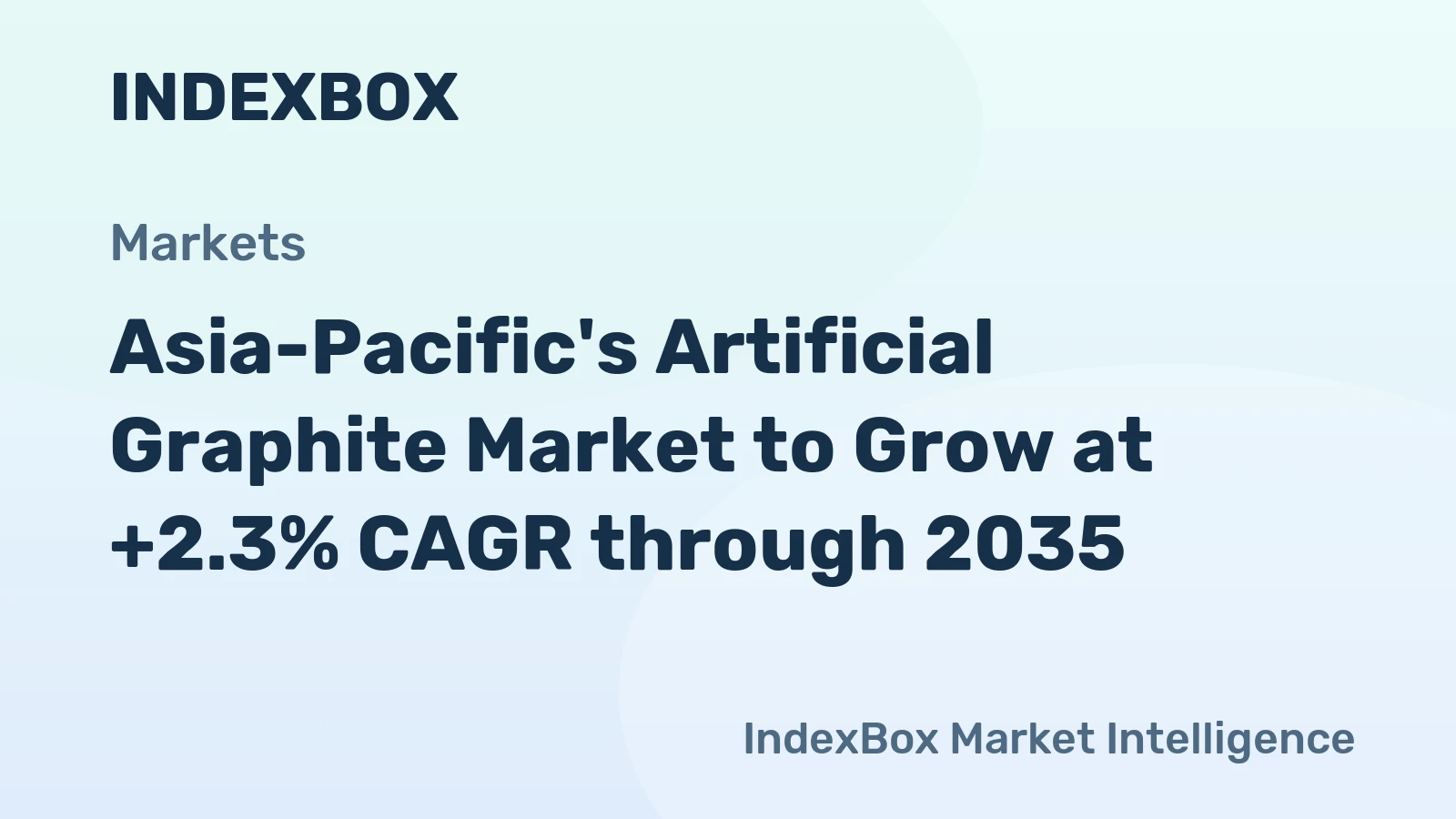 Asia-Pacific's Artificial Graphite Market to Grow at +2.3% CAGR through 2035