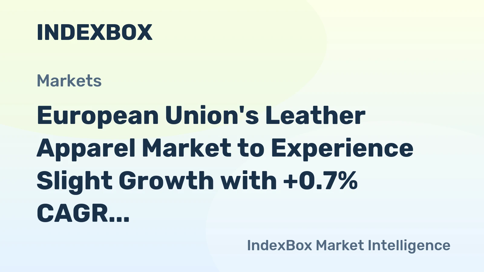 European Union's Leather Apparel Market to Experience Slight Growth with +0.7% CAGR over Next Decade