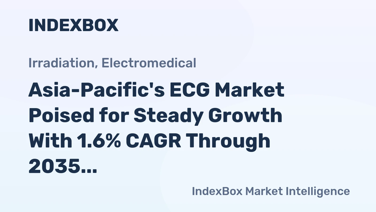 Asia-Pacific's ECG Market Poised for Steady Growth With 1.6% CAGR Through 2035