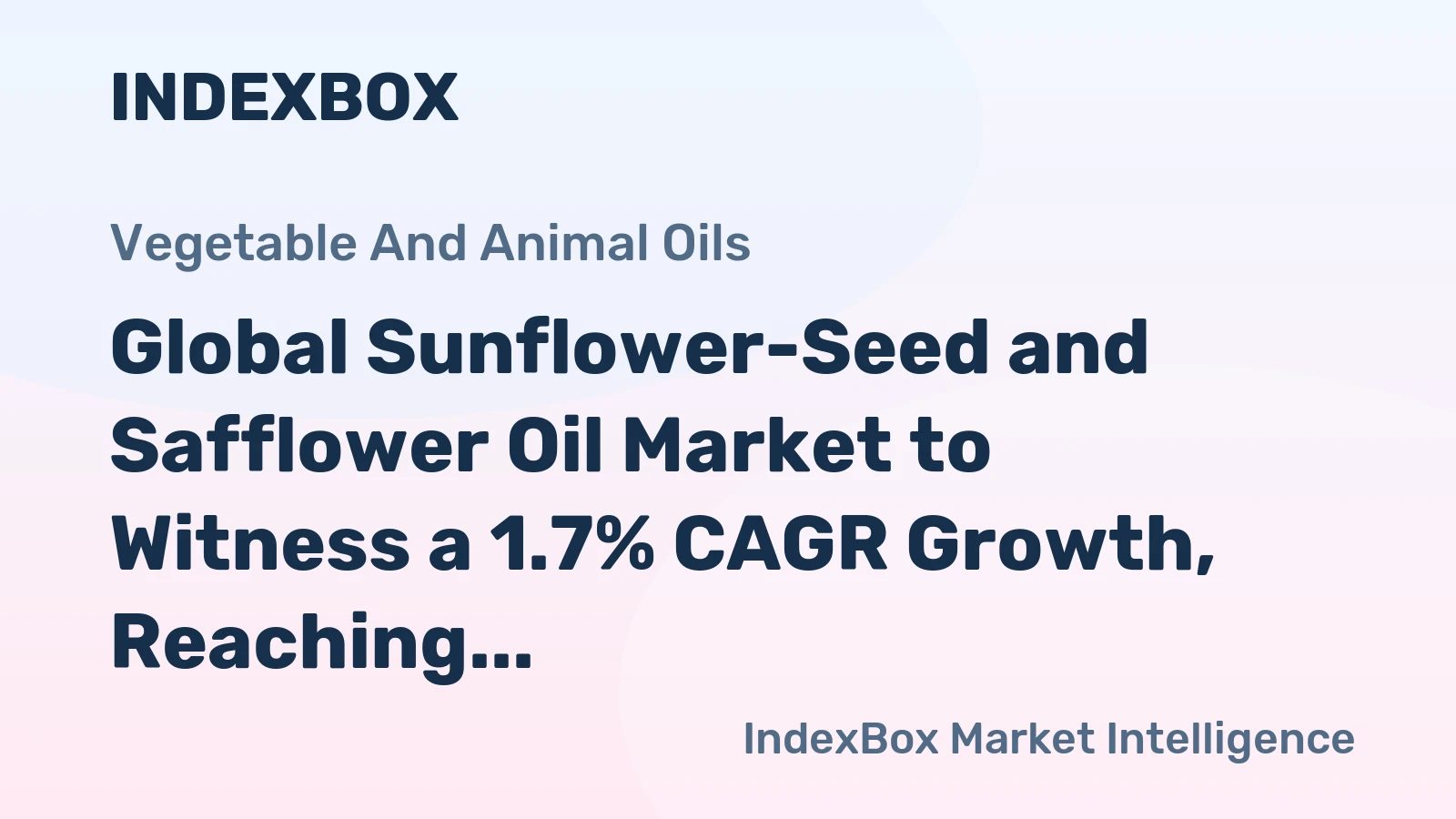 Global Sunflower-Seed and Safflower Oil Market to Witness a 1.7% CAGR Growth, Reaching 34M Tons by 2035