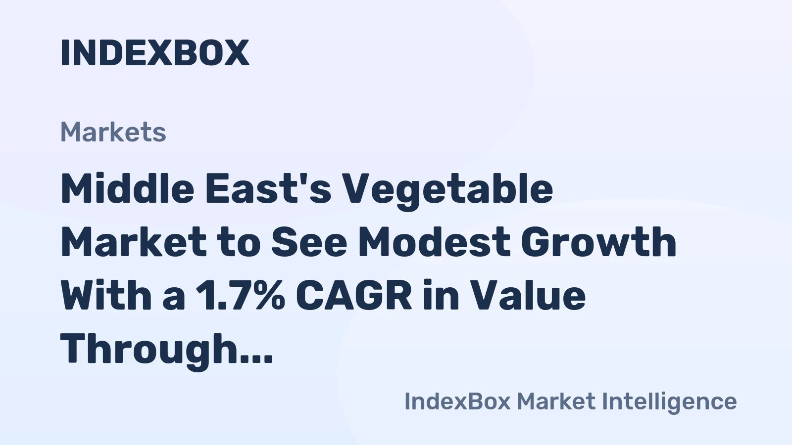 Middle East's Vegetable Market to See Modest Growth With a 1.7% CAGR in Value Through 2035